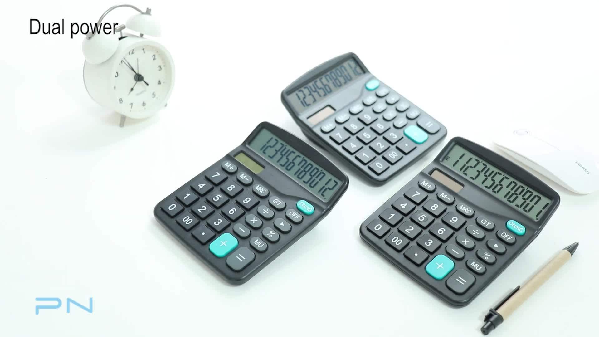 Hot Selling 12 Digit Dual Power Table Calculator,Big Button Calculator ...