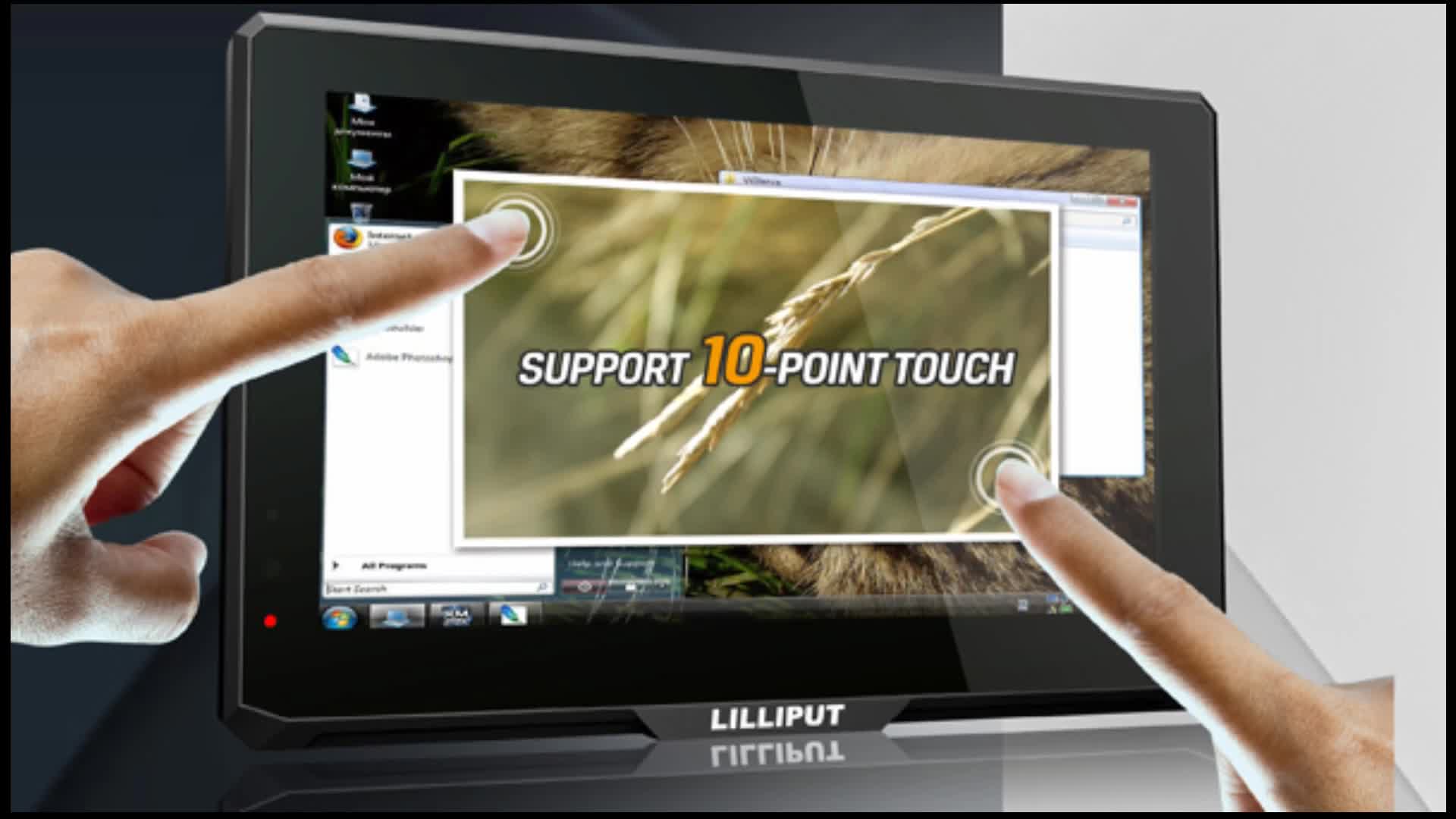 High Brightness 400cd 7 Inch Widescreen Touch Sreen Monitor ...