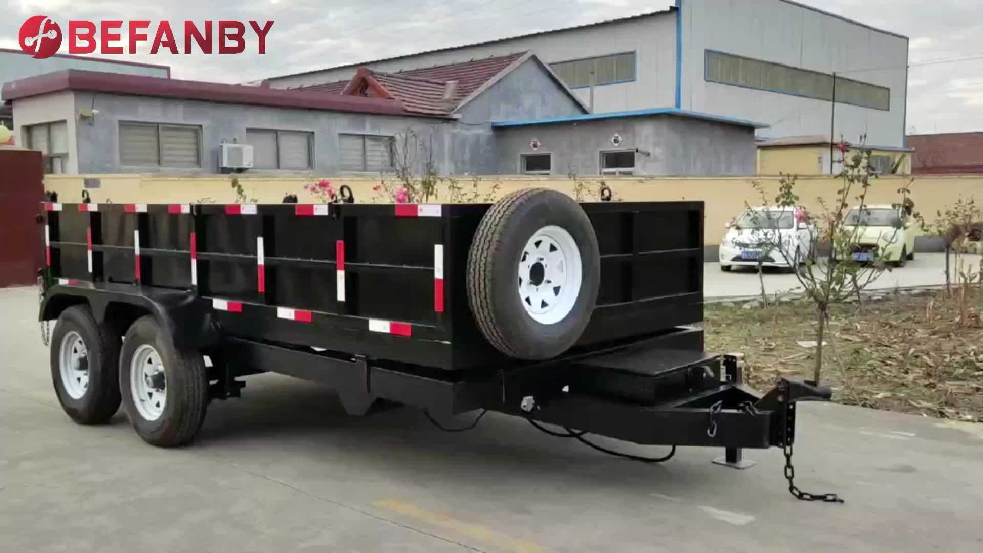 5 Ton Flatbed Trailer With Side Board Farm Platform Dump Trailer - Buy ...