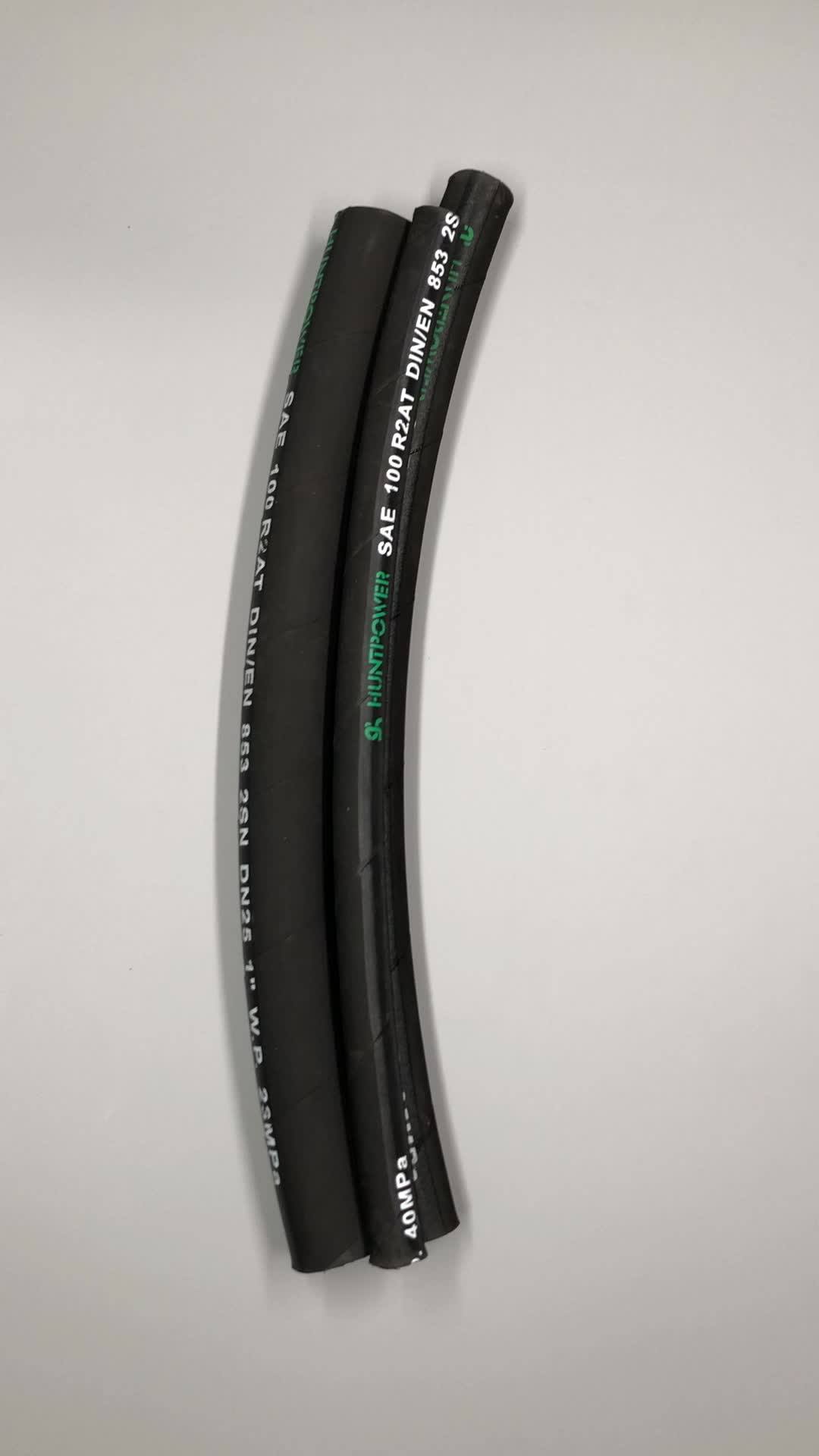 Flexible Rubber Scrap Hydraulic Hose With Pipe Fittings R1/r2 - Buy ...