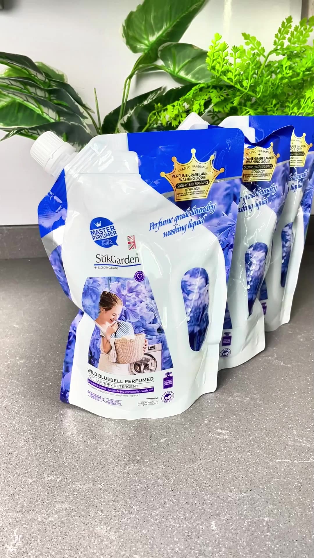 Sukgarden Bule Wind Bell Perfume Enzyme Decontamination 500g Liquid Laundry Detergent Lasting ...