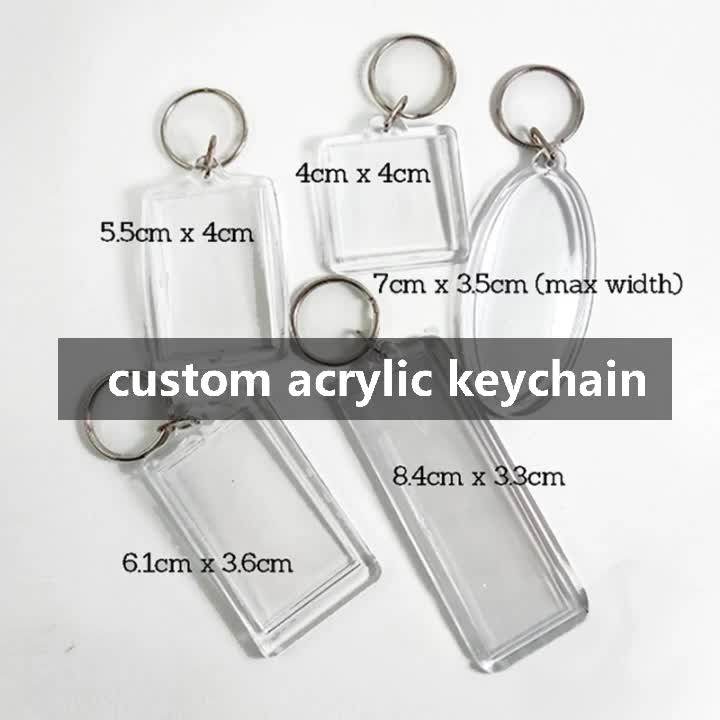 Customized Acrylic Handbag Keyring Blank Keychain Blank For Heart ...