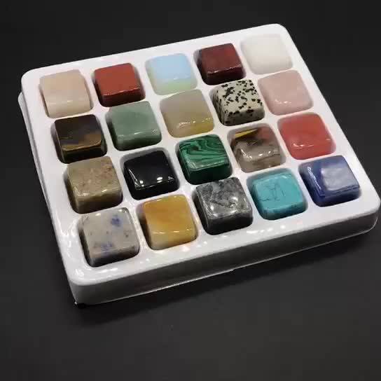Natural Crystal Cubes Semi-precious Stones Square-shaped Synthetic ...