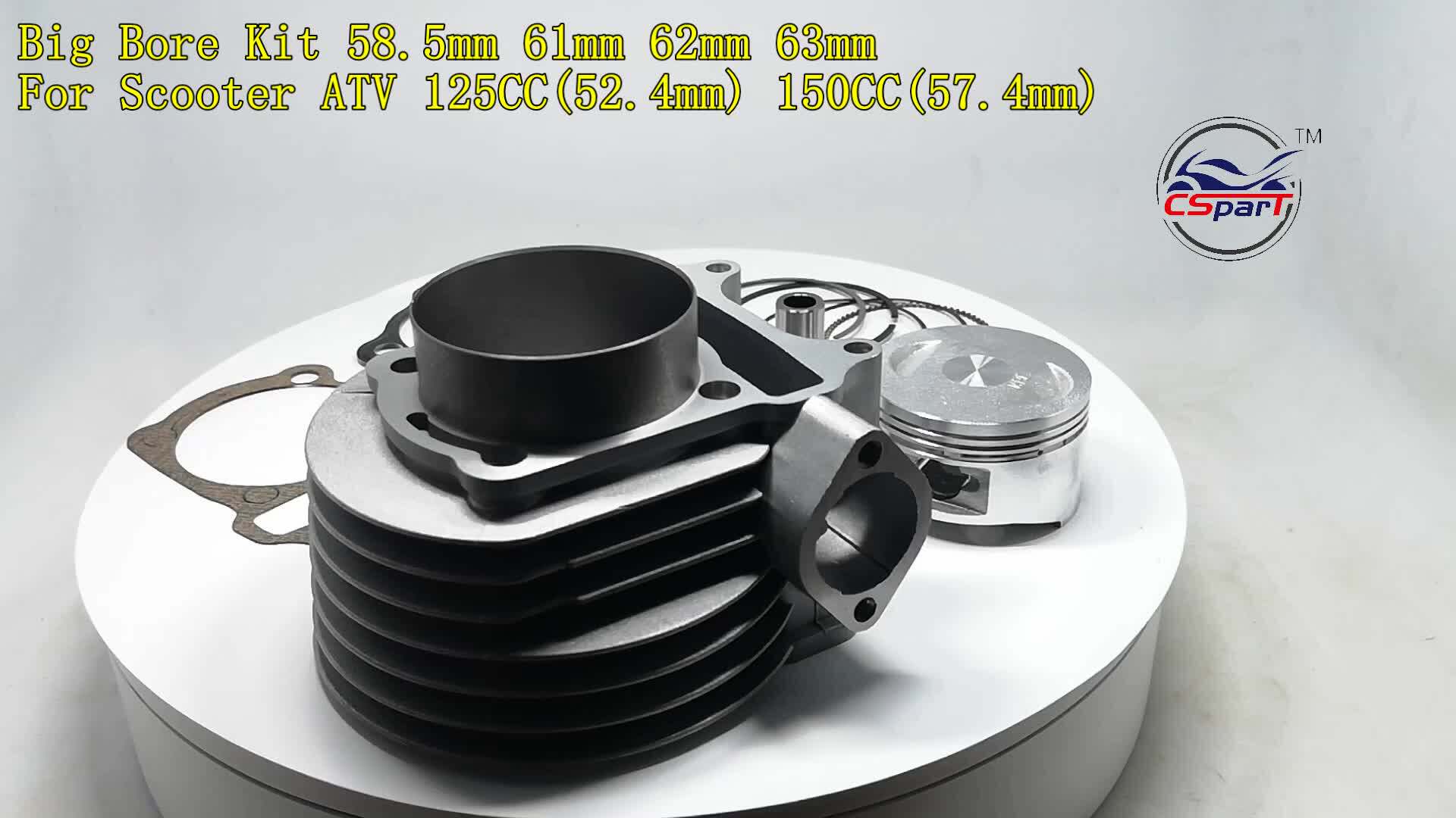 Performance Gy6 58.5mm 61mm 62mm 63mm Cylinder Piston Ring Big Bore Kit ...