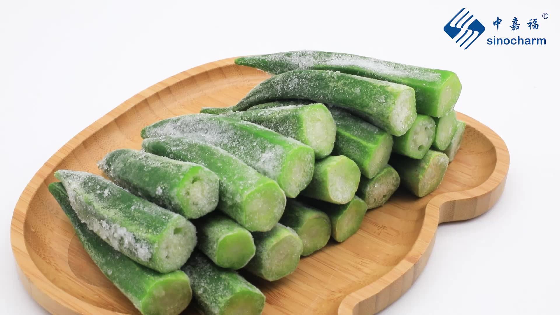 New Crop L 6 - 9 Cm 8-12 Cm 1 / 2 Inch Cut Iqf Frozen Okra Cut - Buy ...