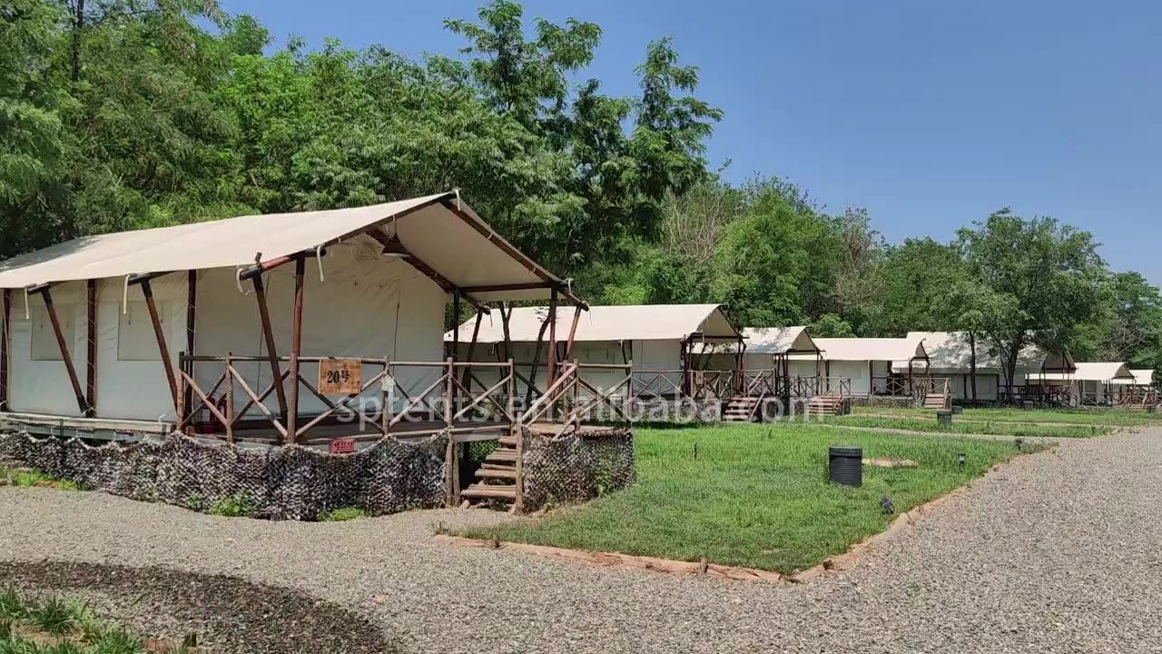 Sepi Custom 2024 Outdoor Waterproof Wooden Pole Family Canvas Tent ...