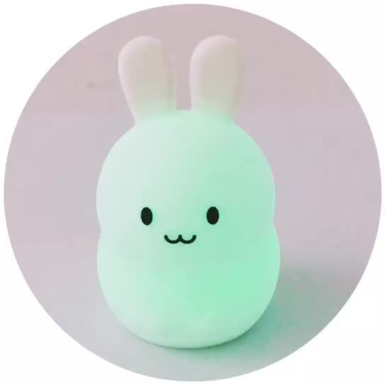 Kid Room Nachtlicht Baby Bedroom Nightlight Cute Cartoon Animal Rabbit ...