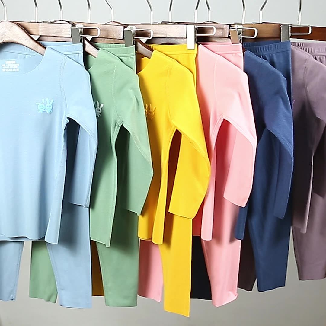 Custom Children's Girls Boys Blank Pajamas Kids Plain Pyjamas Seamless ...