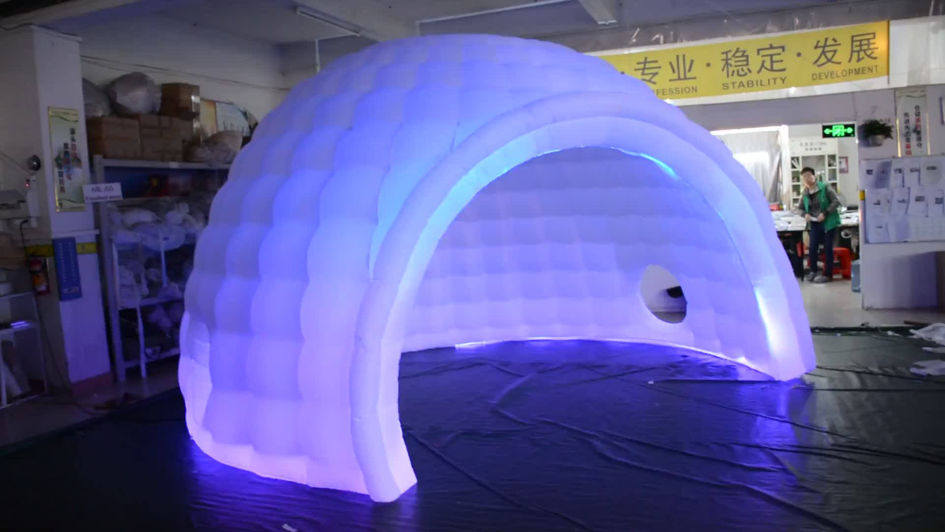 Large Inflatable Grow Half Dome Tent Led Stage Outdoor Party Camping ...