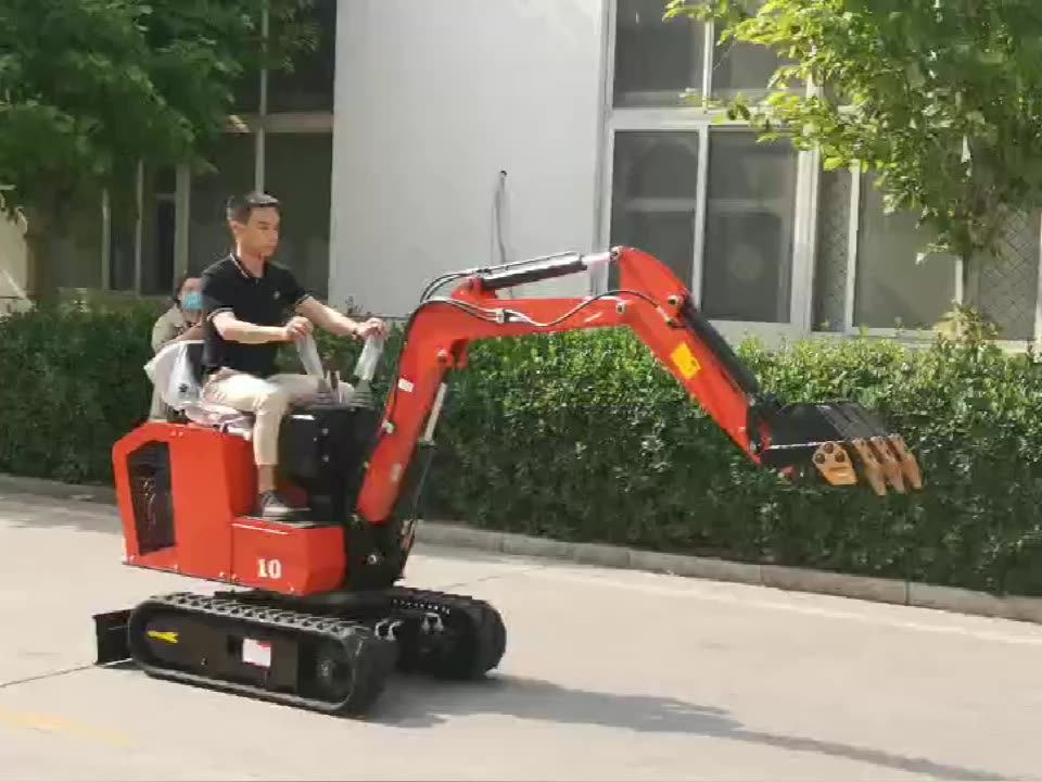360 Degree Rotation Crawler Type 1.0 Ton Mini Excavator With Closed Cab ...