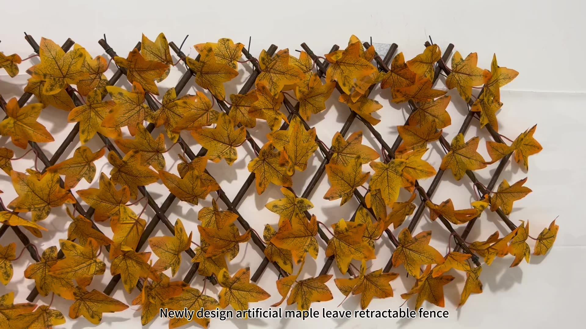 Wholesale High Quality Aritificial Maple Leave Retractable Fence For ...