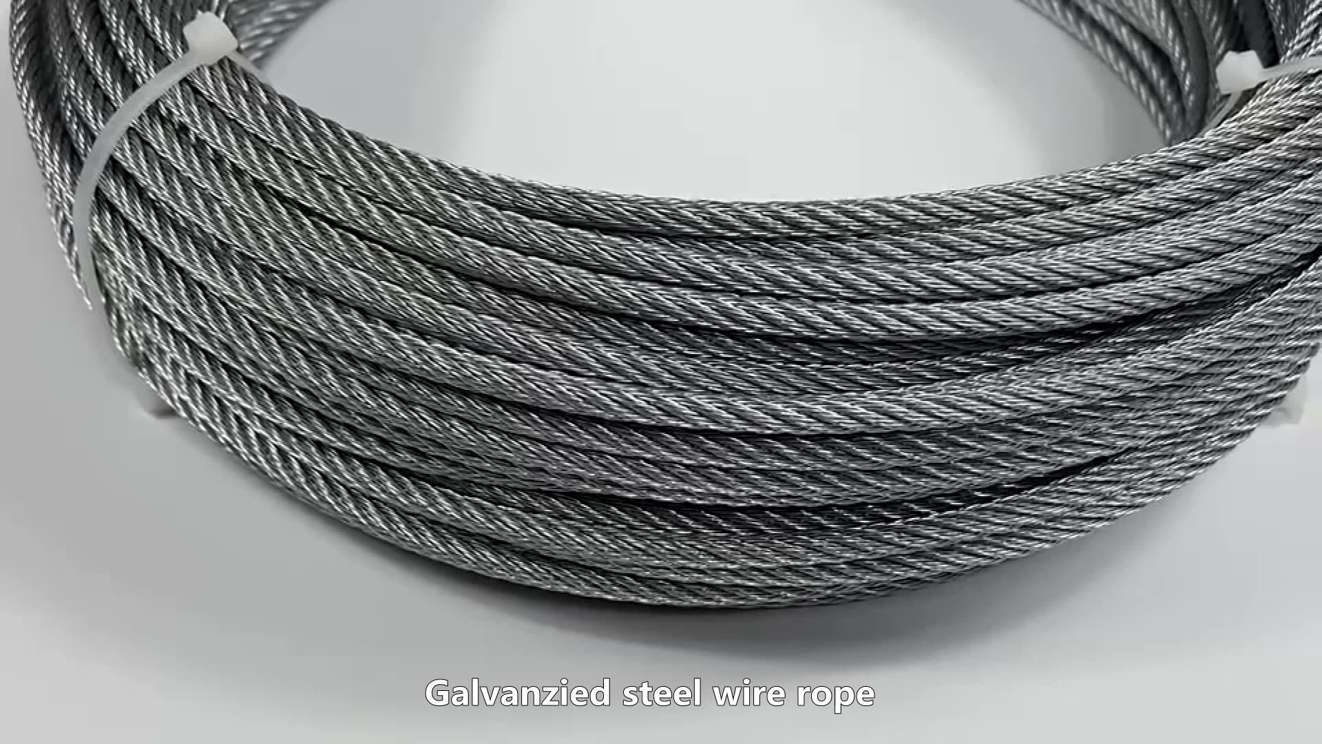 6x19+iwrc Galvanized Steel Wire Rope Per Ton Per Meter - Buy 1*7 7*7 7* ...