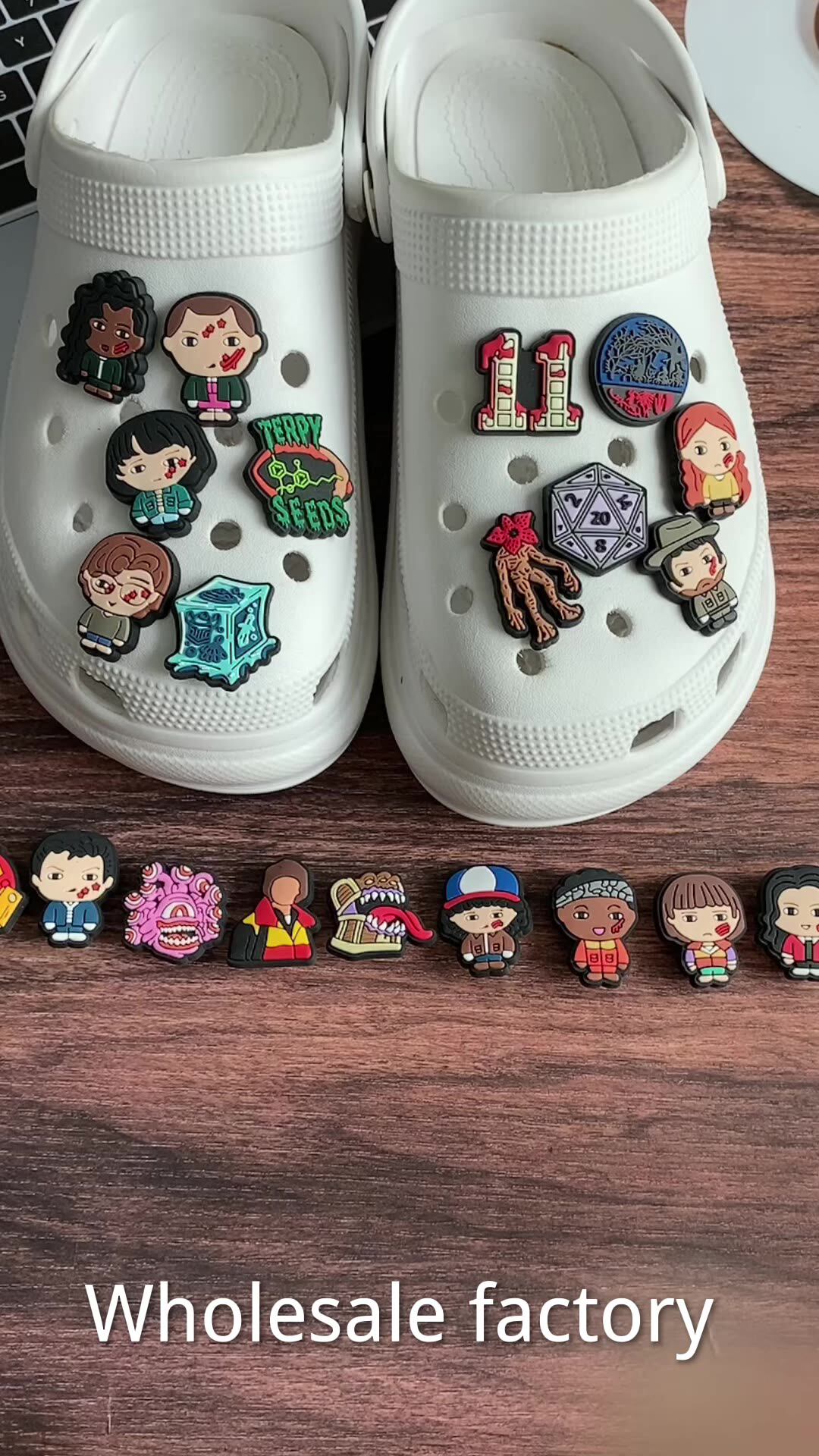 Wholesale Croc Charm Preppy Pink Pvc Shoe Charm Raiders Shoe ...