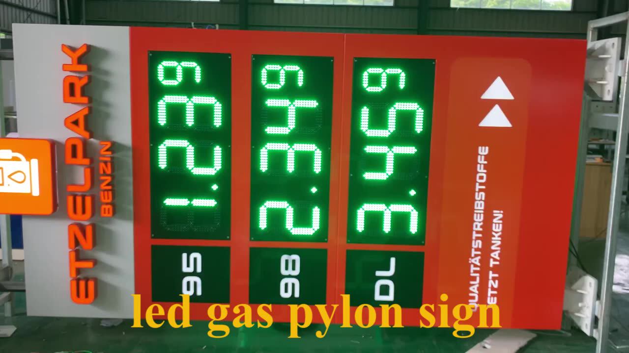 Free Standing Gas Station Illuminated Standing Pylon Sign - Buy ...