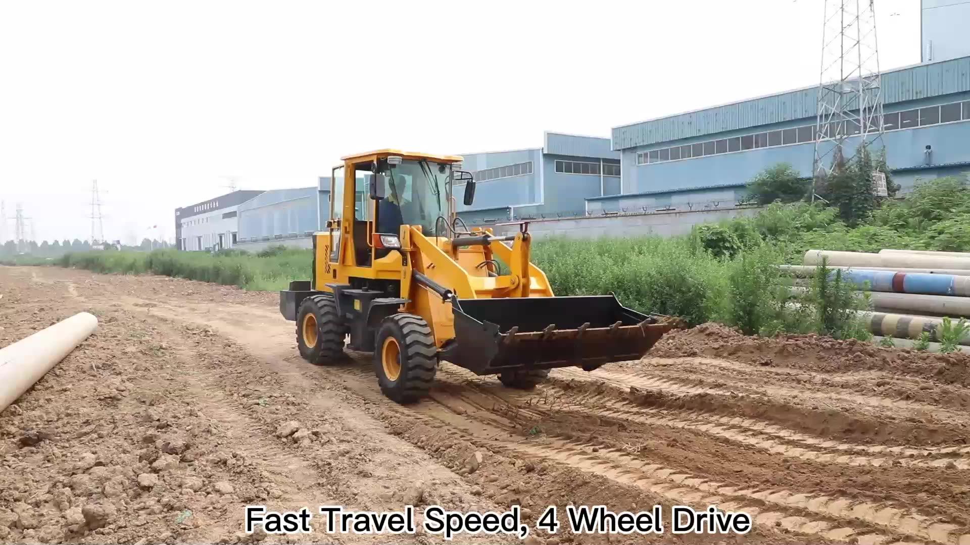 2 Ton Wheel Loader Front End Loader With Various Attachments - Buy ...