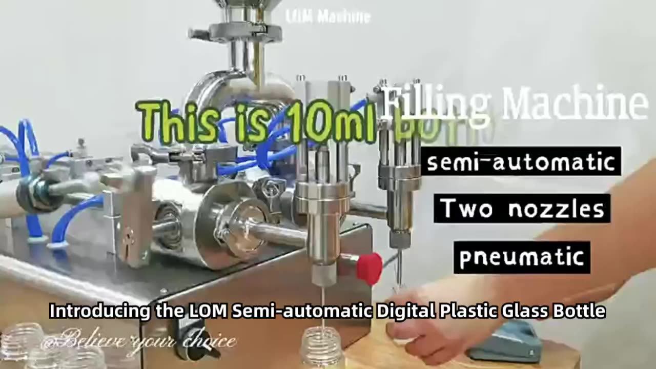 Lom Semi-automatic Digital Plastic Glass Bottle Paste Filling Machine ...