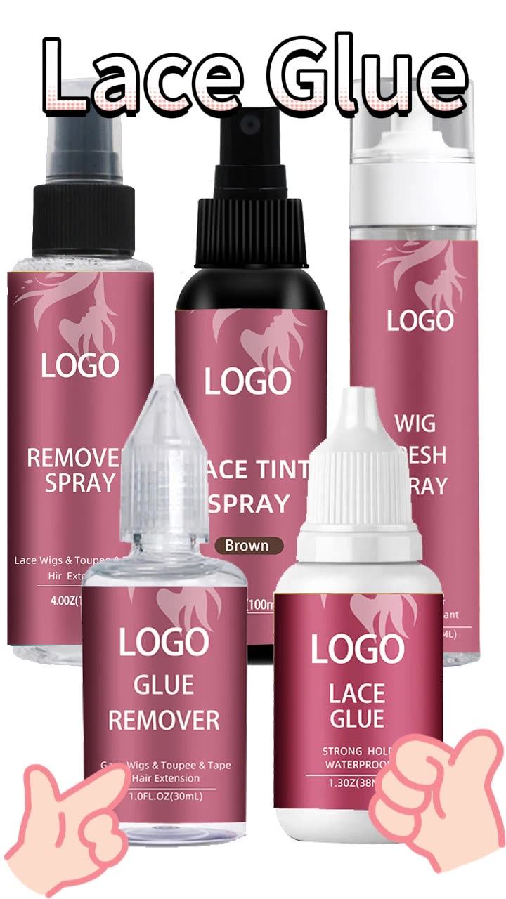 Custom Wig Install Boxes Private Label Waterproof Hair Tint Spray Lace ...