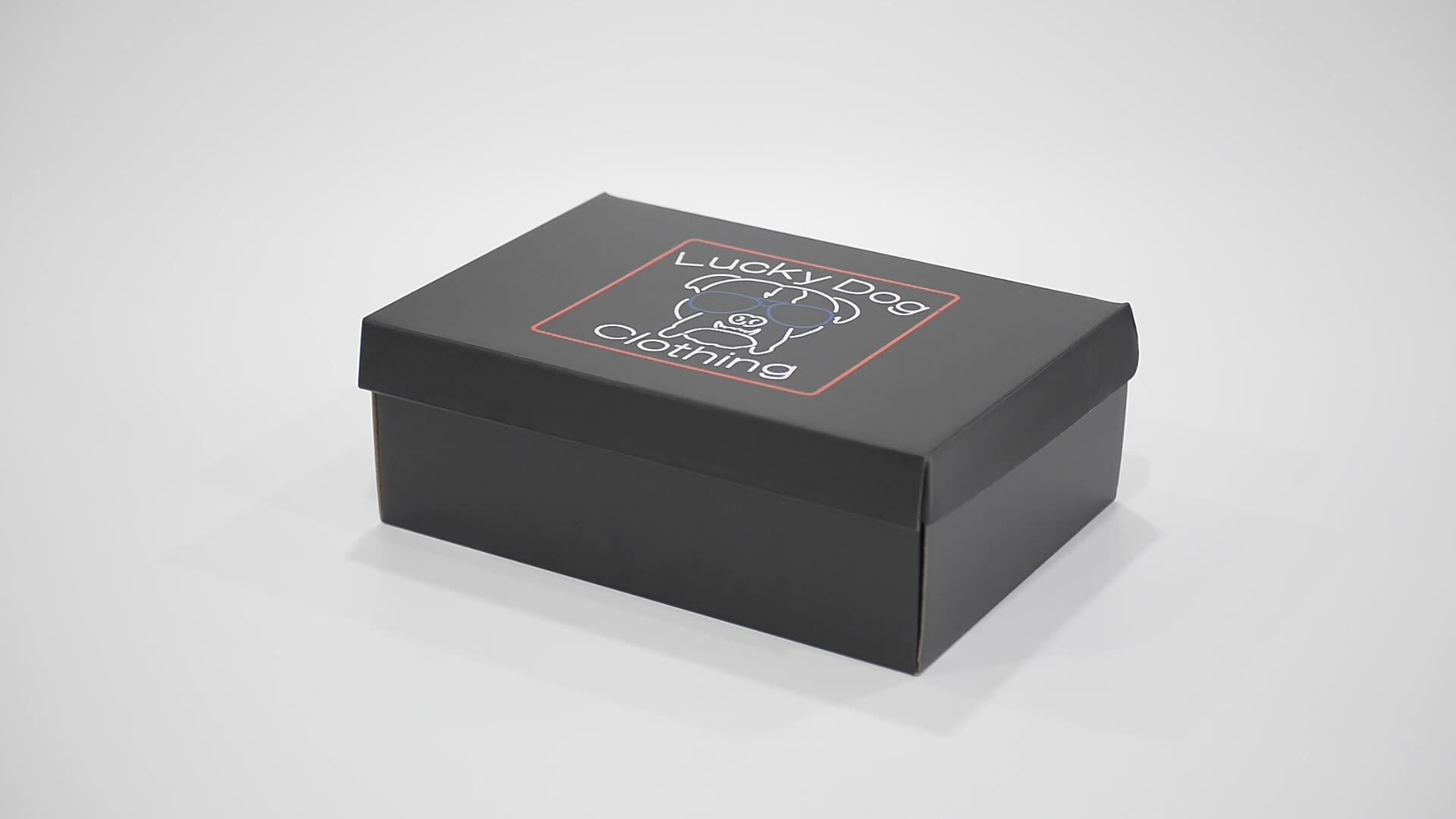 Luxury Customized Logo Printing Shoe Storage Boxes Large Size Black ...