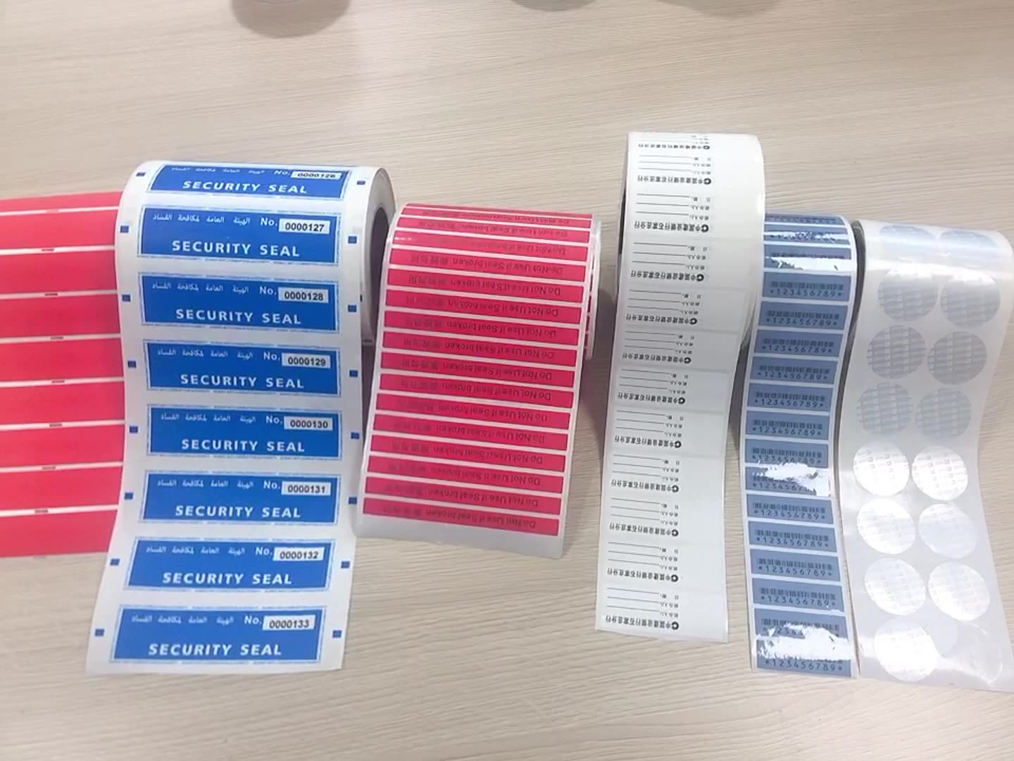 Custom Printed Self Seal Void Tamper Evident Security Label With Serial Number Printed - Buy ...