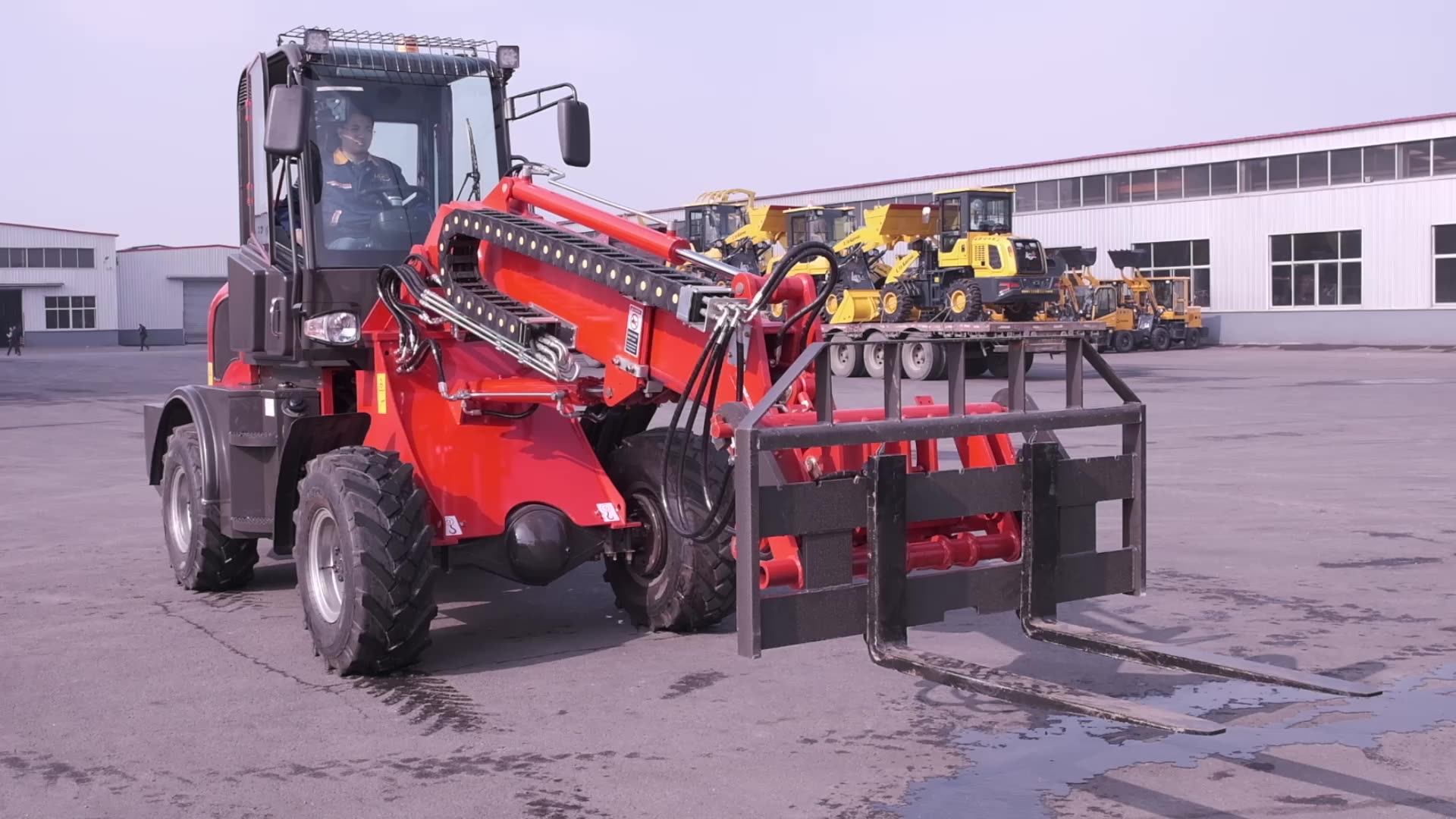 China Tl2500 2.5ton Mini Small Compact Front Shovel Boom Telescopic ...