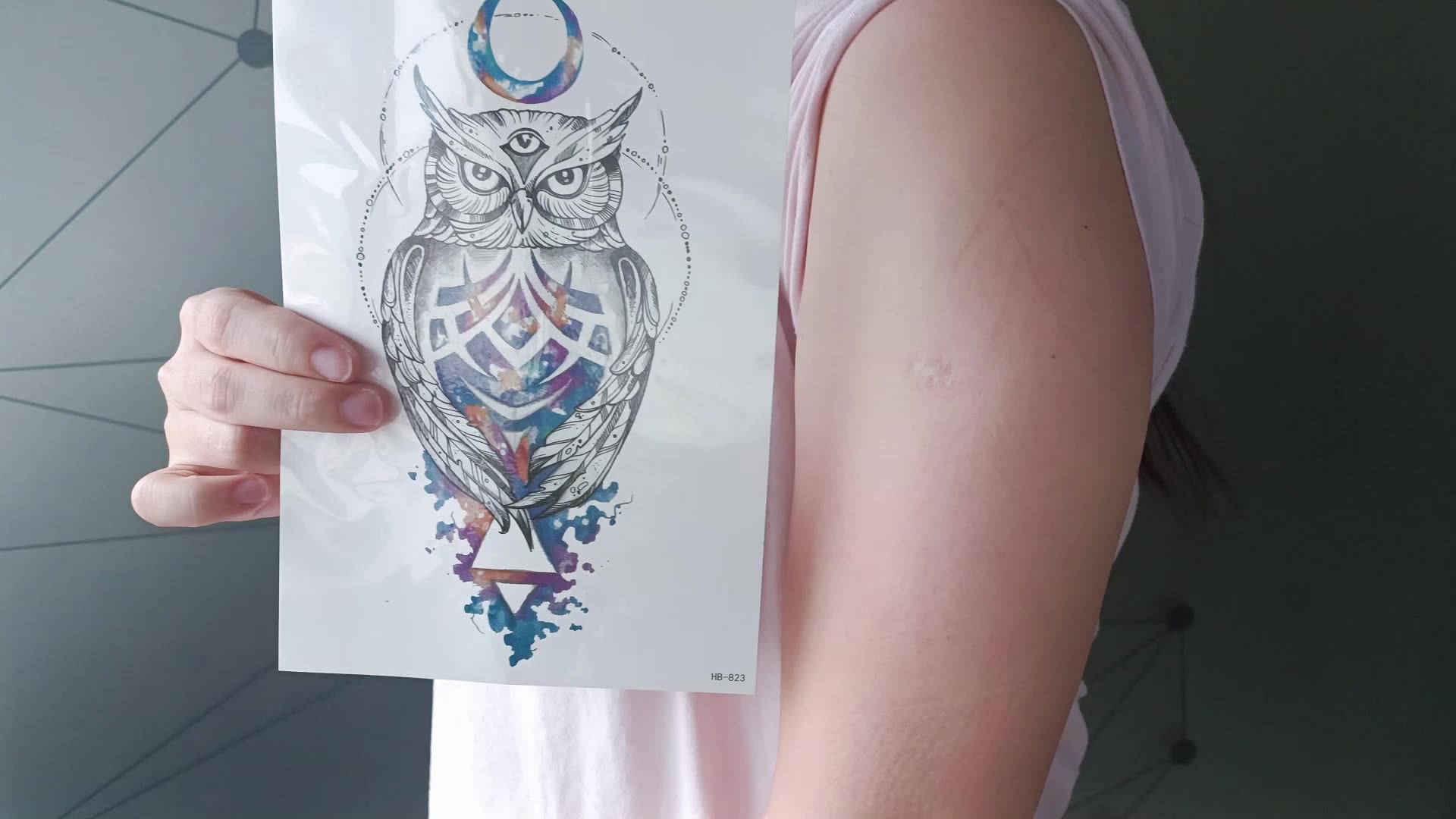 2023 Custom Hb Series 900 Water Transfer Half Arm Skull Tattoo Stencils ...