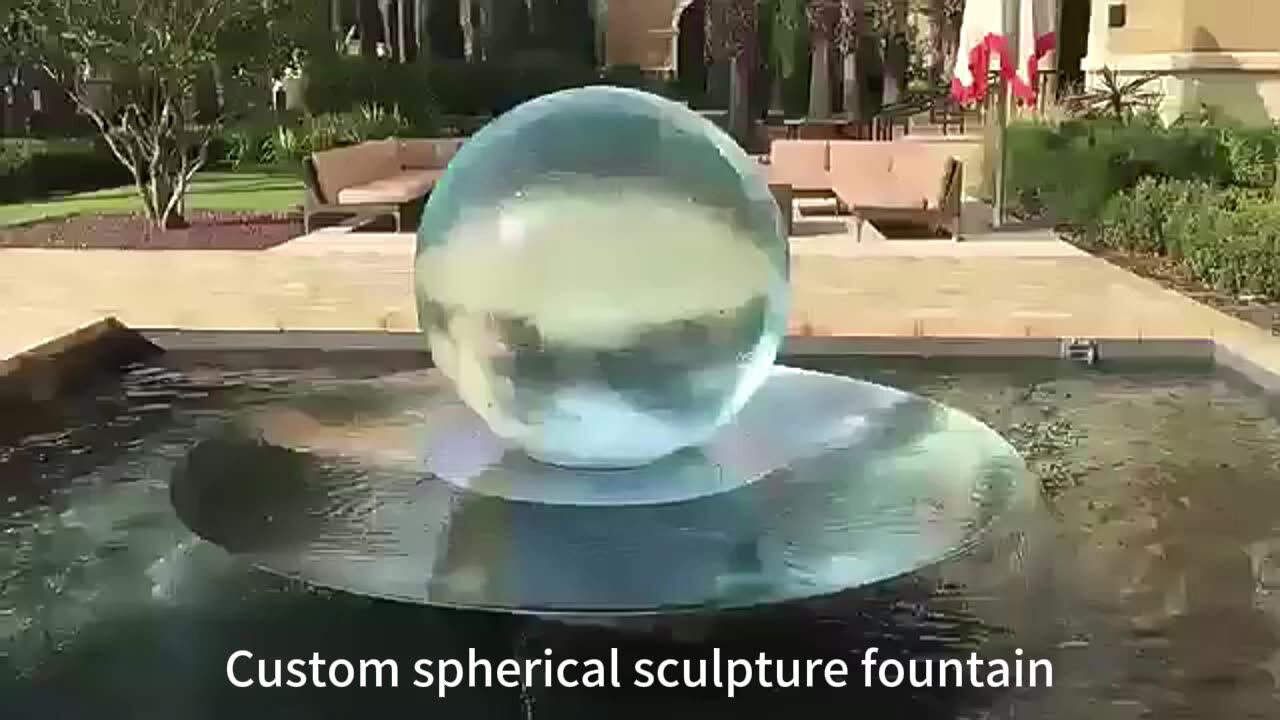 Customized Outdoor Sculpture Huge Sphere Water Feature Fountain ...