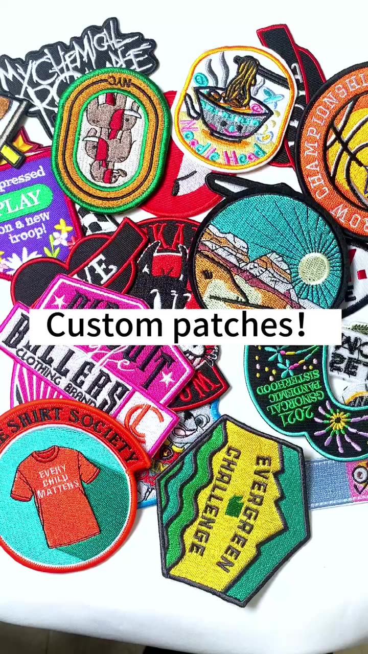 Custom Heat Press Transfer Chenille Applique Patches Embroidered Pizza ...
