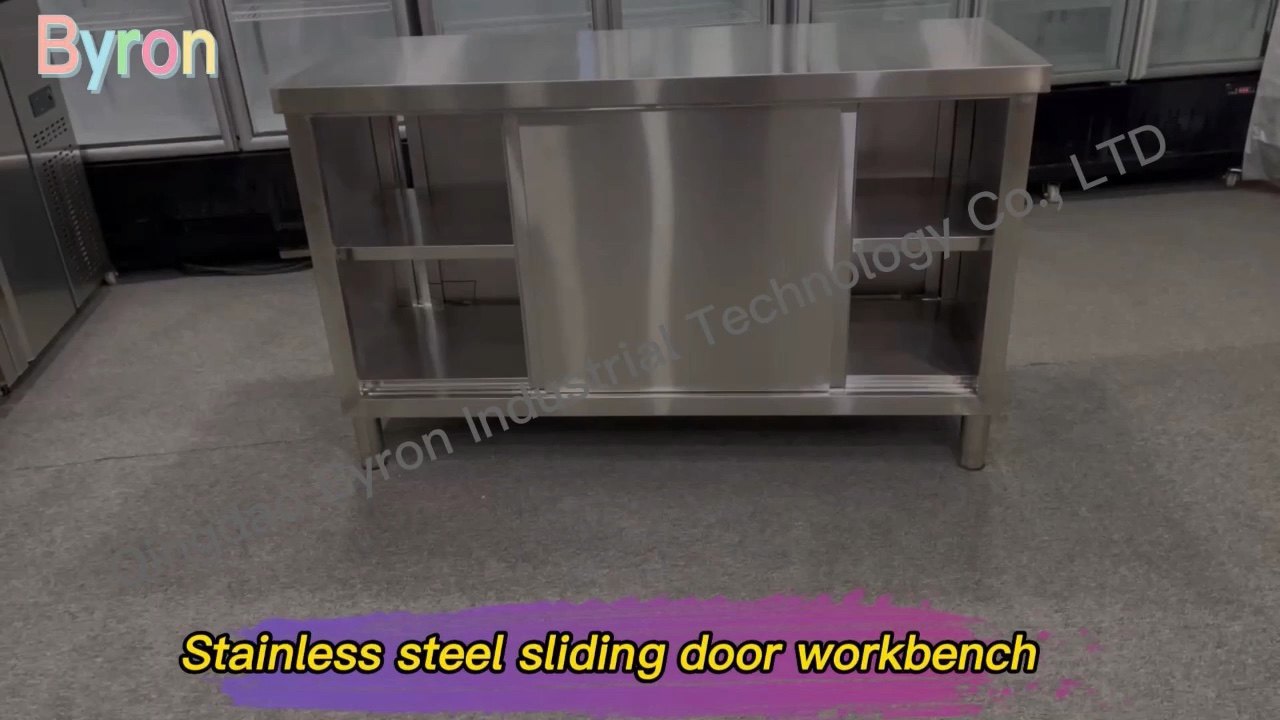 Restaurant Kitchen Equipment Stainless Steel Sliding Door Prep Metal ...
