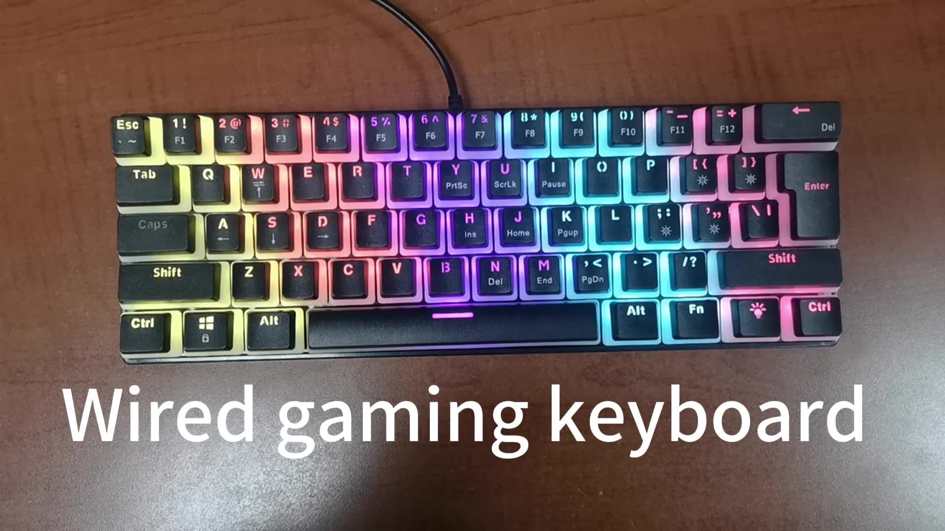 61 Key Office Mechanical Keyboard Backlit Ergonomic Design Keyboard ...