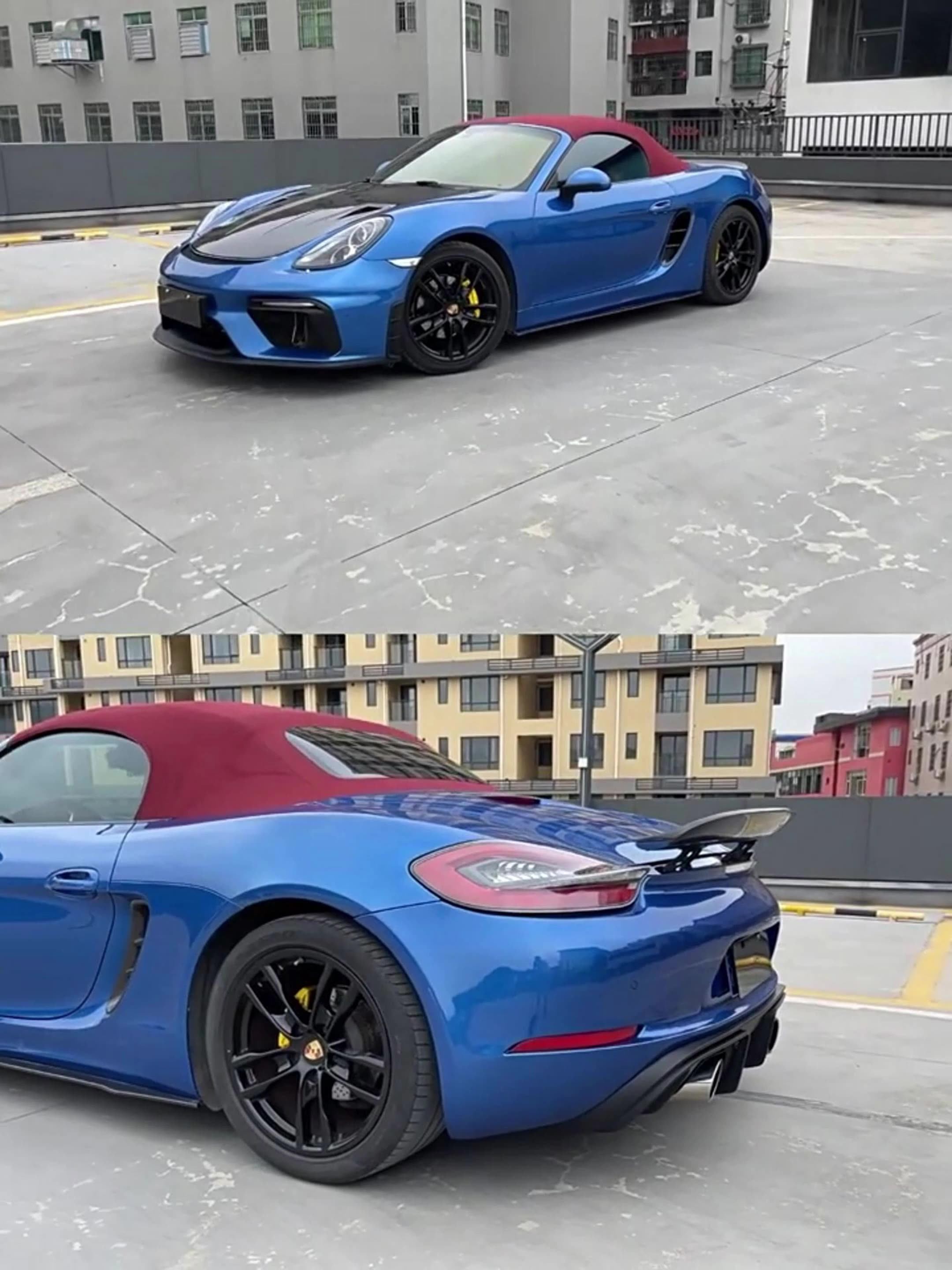 Car Rear Spoiler Wing Body Kit 2013 2014 2015 981tail Wing Upgrade To ...