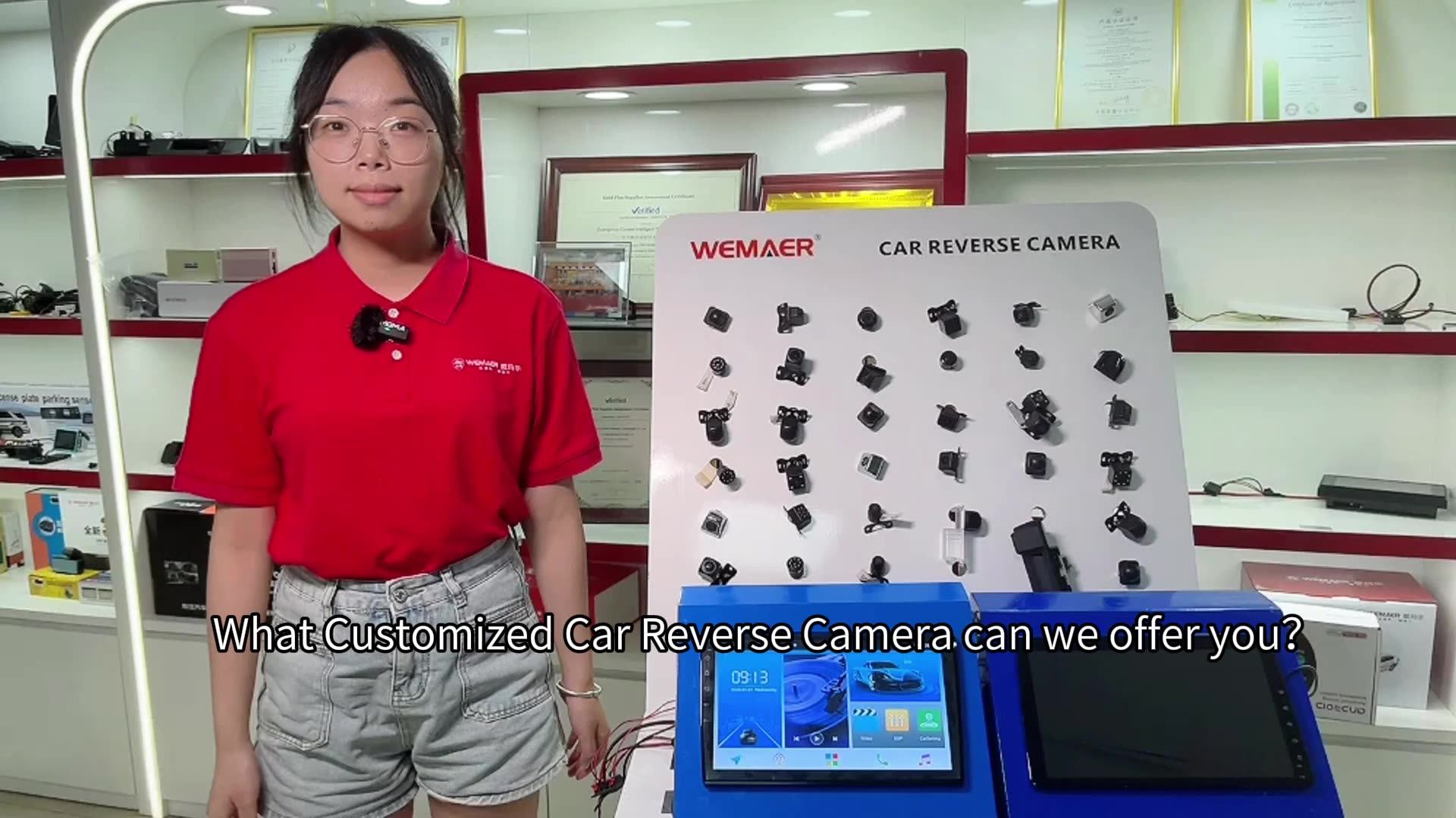 Car Rearview Camera Back 8 Led Round Backup Front Camara De Reversa Ahd ...