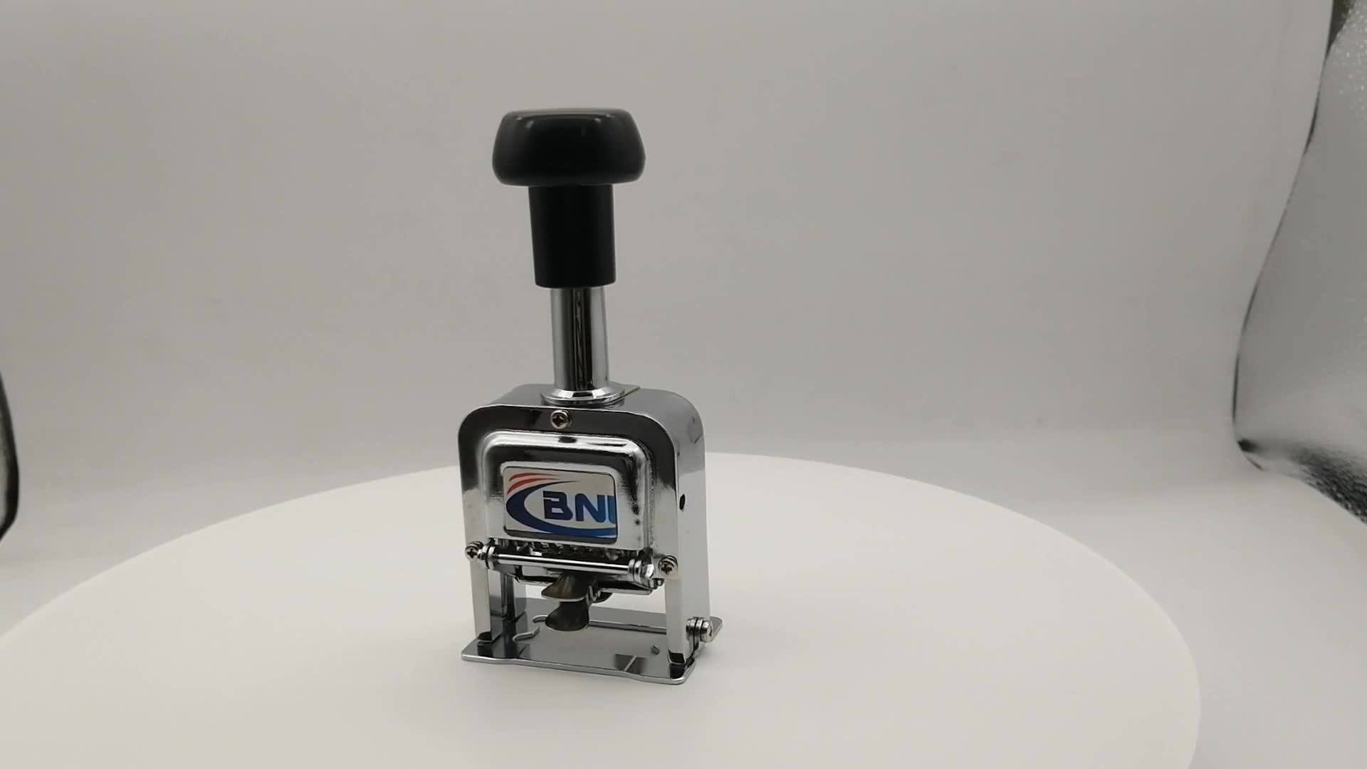 Metal Manual 6 Digits Self Inking Serial Hand Automatic Paper Numbering ...