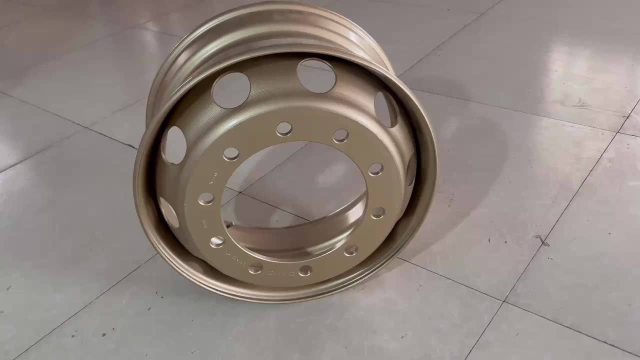 8-hole 22 Inch Stainless Steel 4x4 Truck Wheels 10.00r20 Size With 6 ...