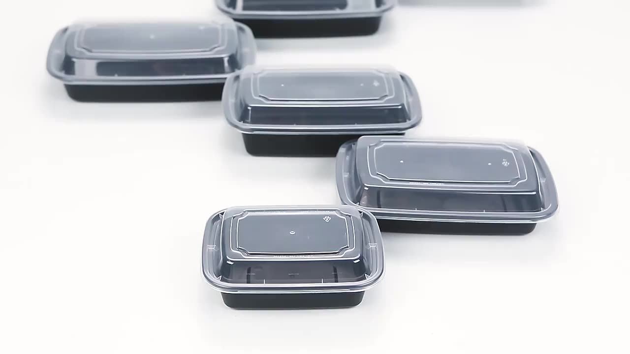 28 Oz Plastic Meal Prep Containers With Lids,Leakproof Rectangular Food ...