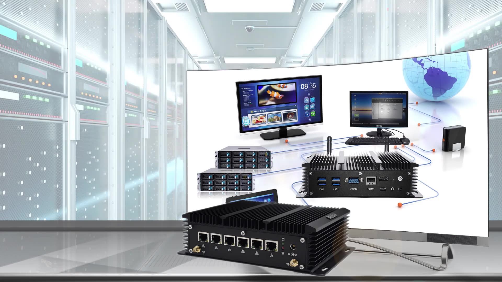 Hystou 6 Lan Mini Pc Multi Nic Industrial 10th Gen I7 10510u Ddr4 Dual ...