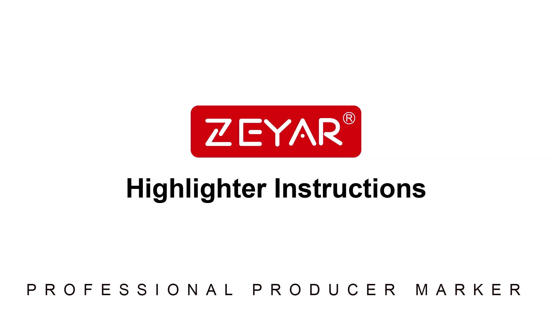 Customized Zeyar Highlighter Pen Pastel Colors Chisel Tip Highlighters ...