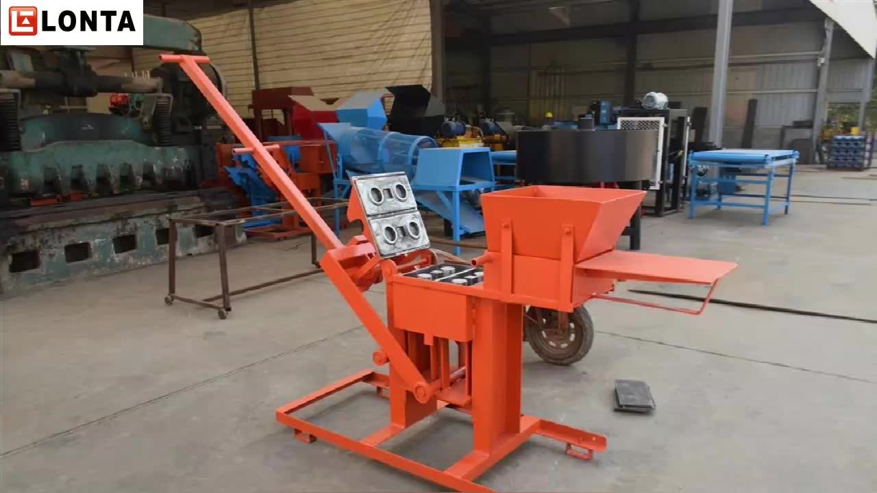 Qmr2-40 Manual Hollow Block Moulder Making Machine Red Clay Block ...