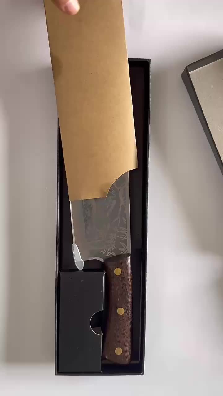 8 Inch Handmade Full Tang Forged High-carbon Steel Wenge Wood Handle ...