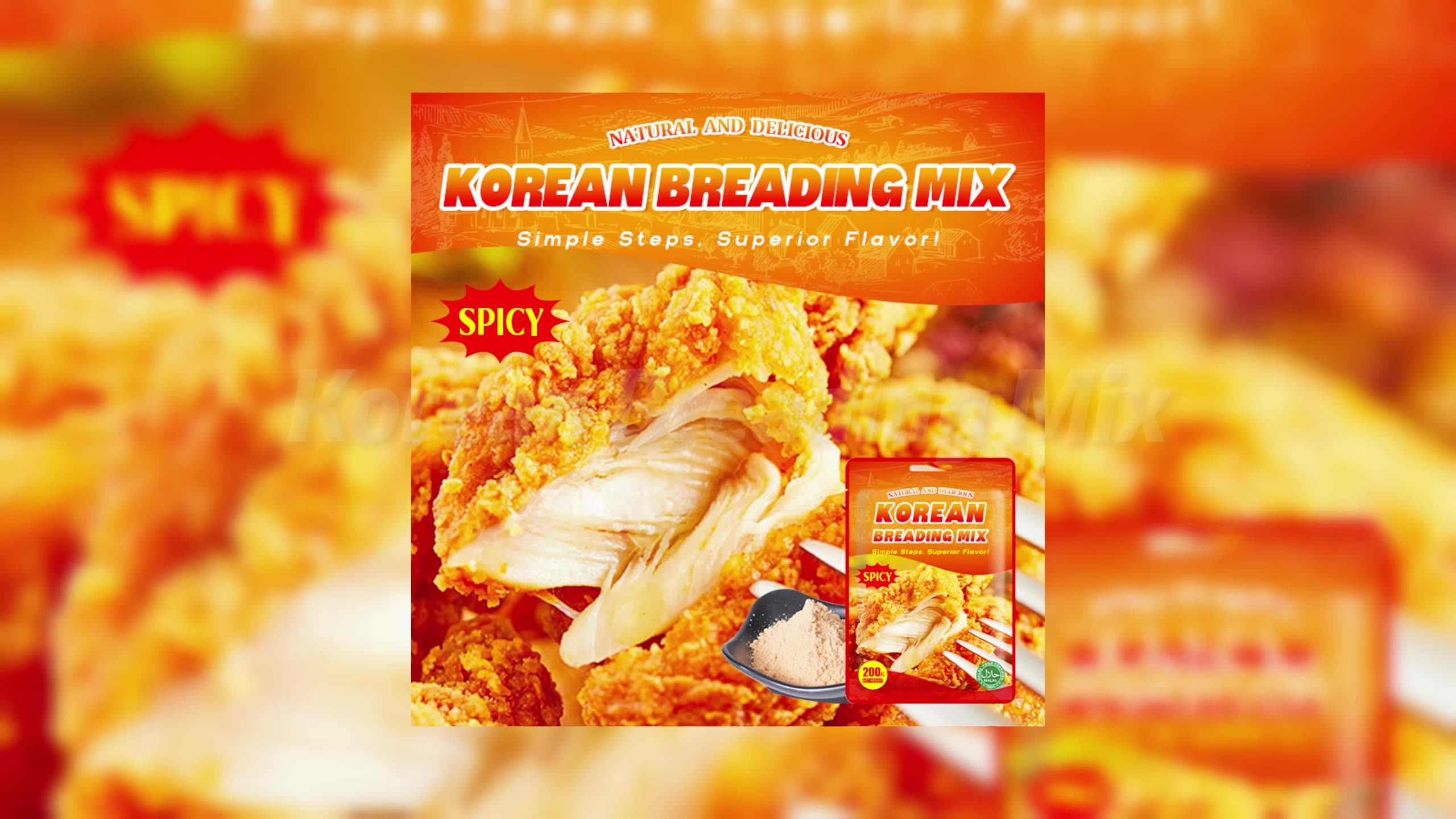 Mcsino 5kg Korean Flavored Dried Coating Batter Mixed Frying Powder ...