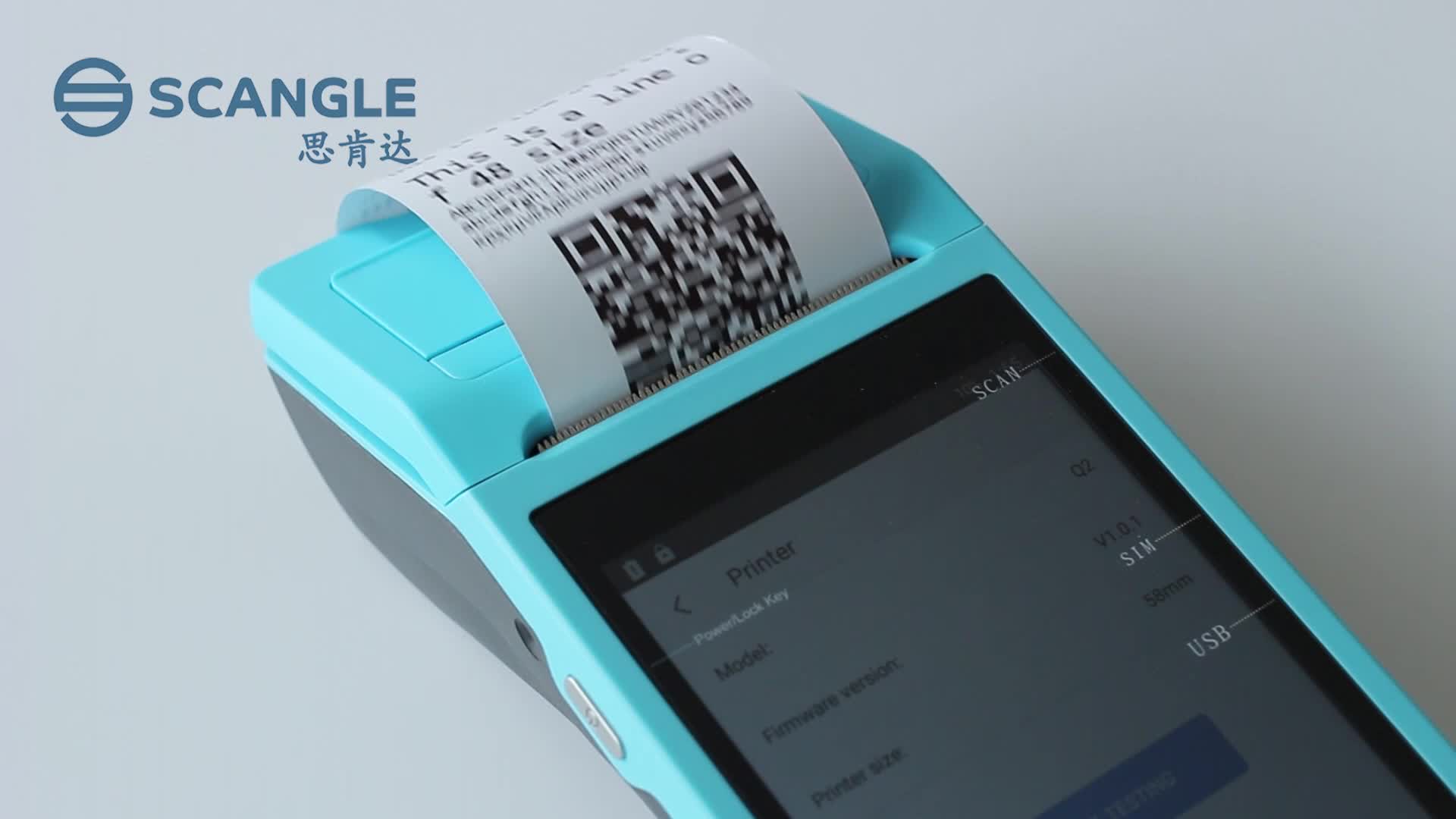 Scangle Portable Android Mobile Pos Terminal With Nfc Reader / Printer /4g - Buy Mobile Pos ...