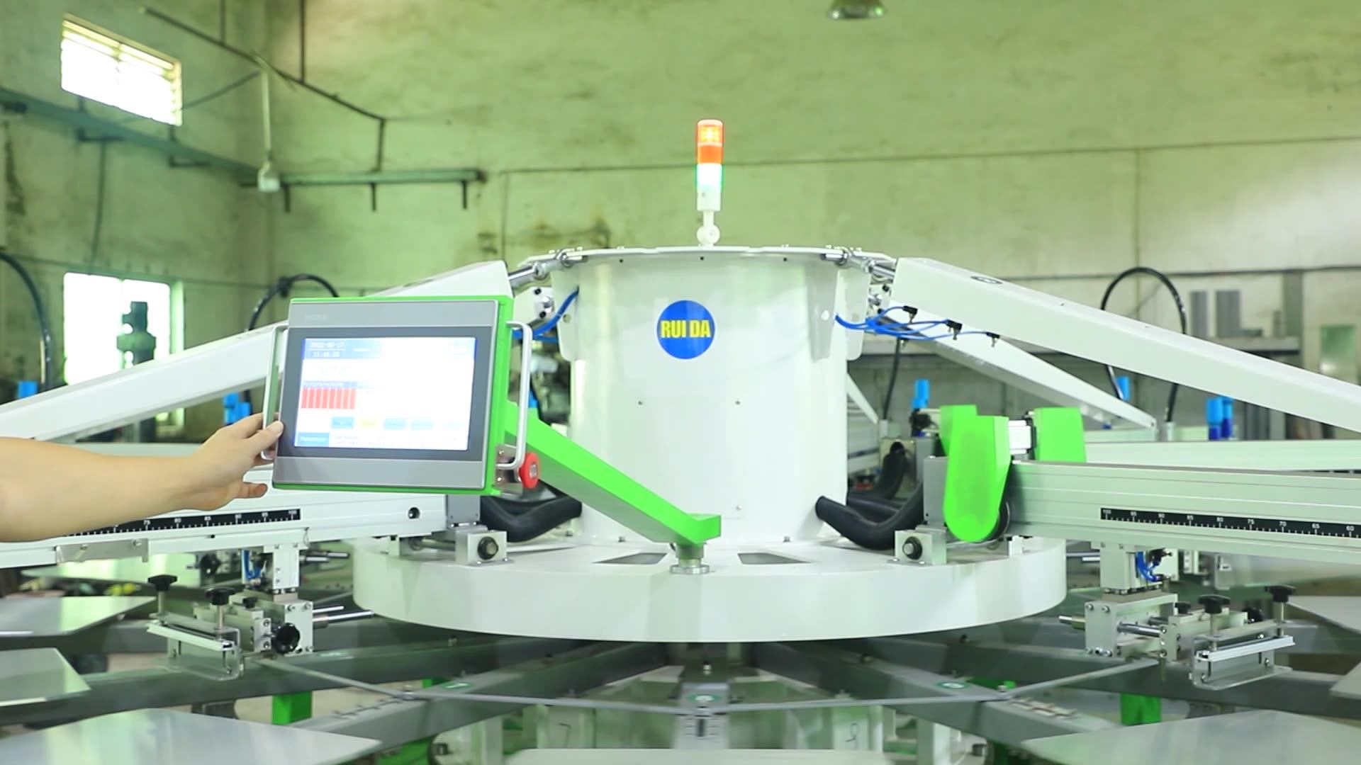 Octopus 8 Color 12 Station Automatic T-shirt Silk Screen Printing ...