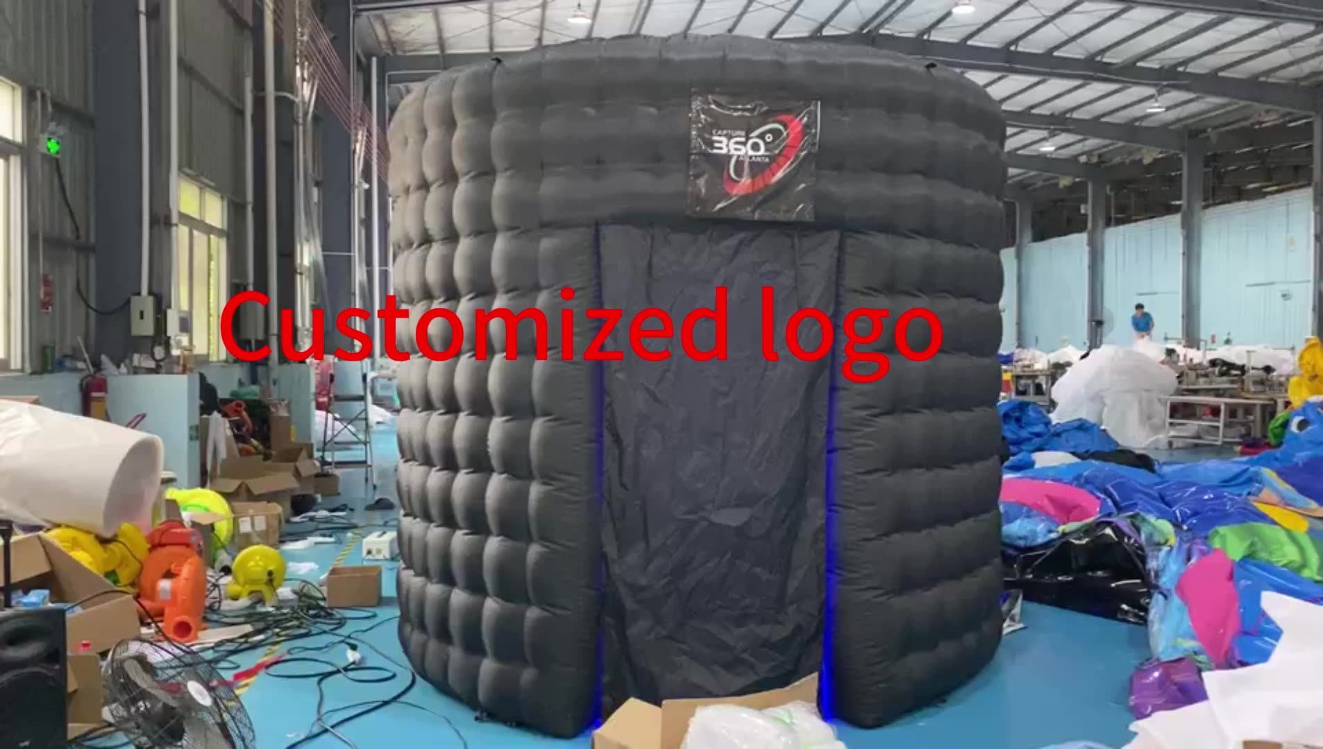 Free Custom Logo 360 Booth Enclosure Backdrop Camera 360 Photo Booth ...
