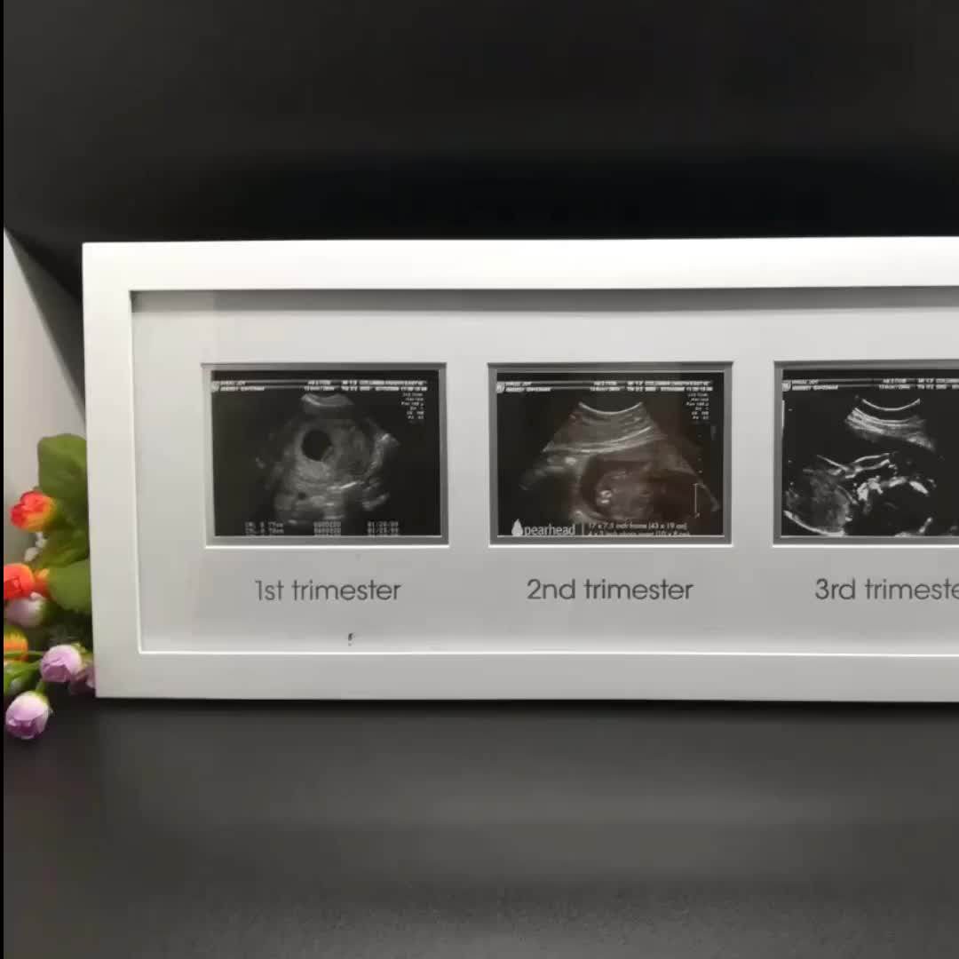 Mdf Wooden Handprint And Footprint Clay Picture Photo Frame Baby ...