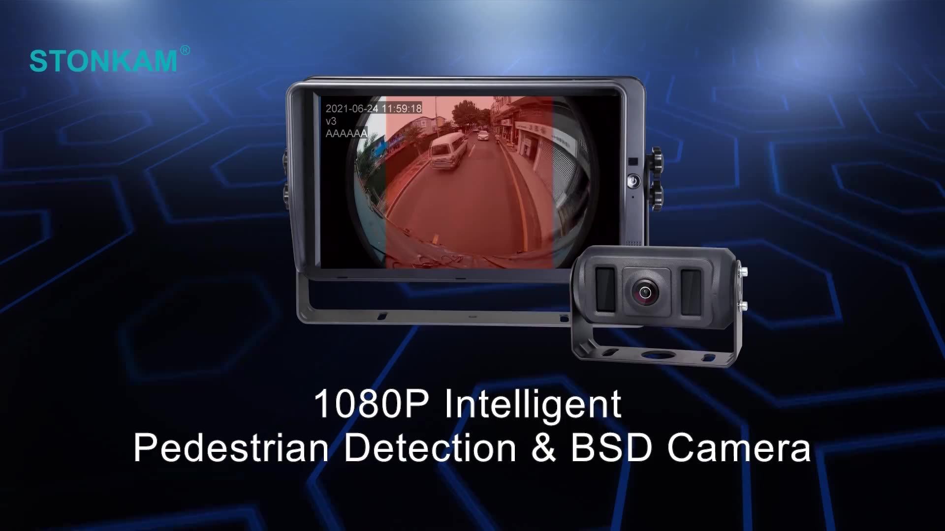 Stonkam Side Mounted Camera Pedestrian Detection Ai Reverse Alarm Truck ...
