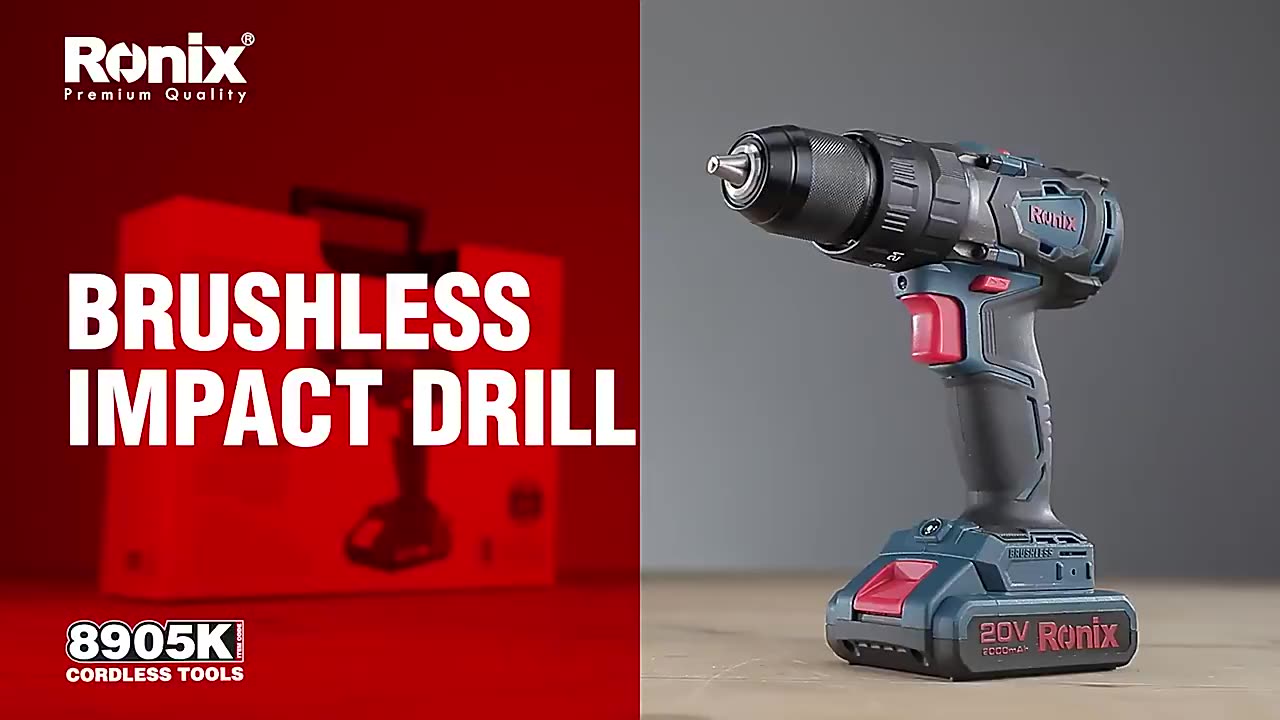 Ronix Factory Impact Wrench Power Drills Combo Set Kit 20v Portable