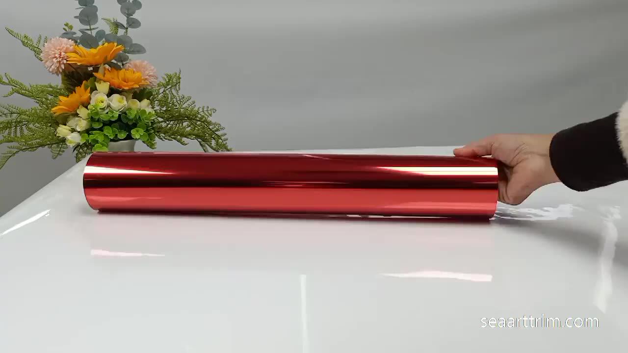 Red Soft Flex Metallic Heat Transfer Foil Vinyl - Buy Metallic Heat ...