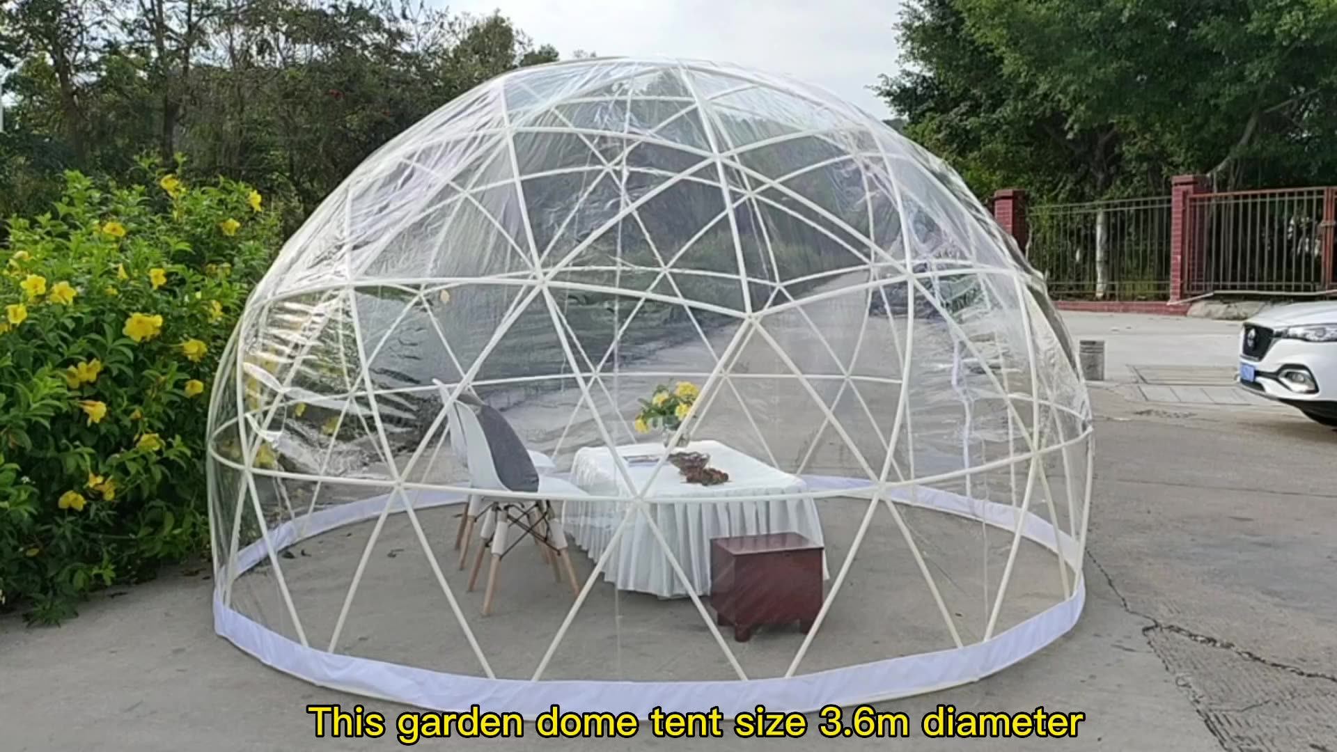 Outdoor Camping Dome Tents Transparent 8-10 Person Geodesic Pvc Clear ...