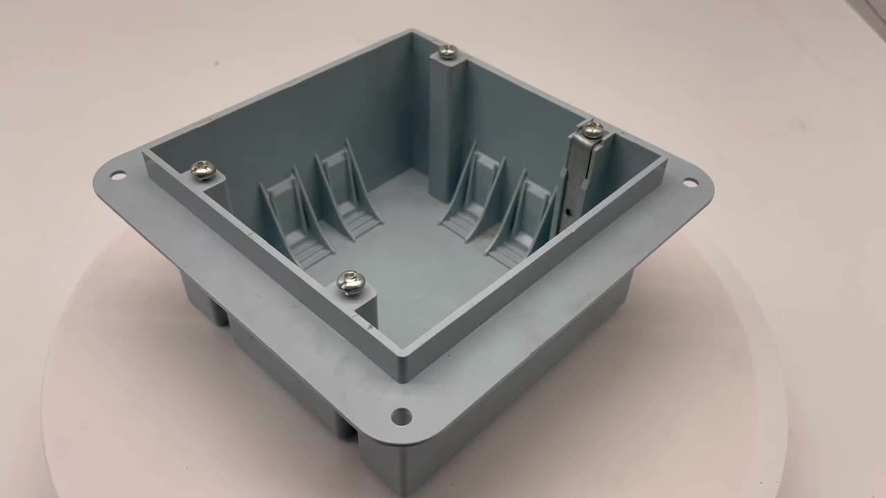 2-gang Square Switch Plastic Wiring Box Junction Box Outlet Box Grey ...