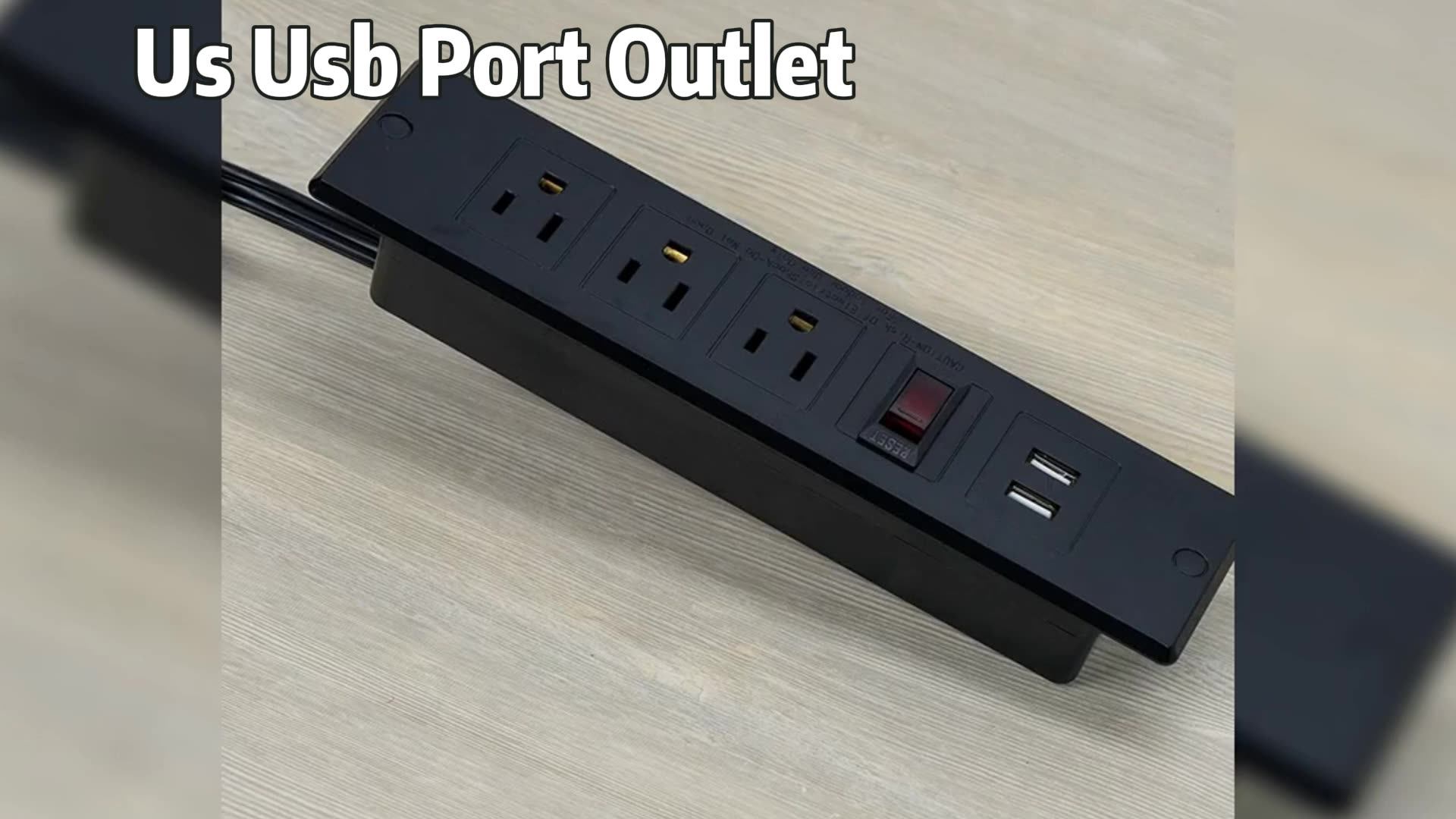 4 Way Us Furniture Switch Power Outlet Extension Cable 2 Usb Power ...