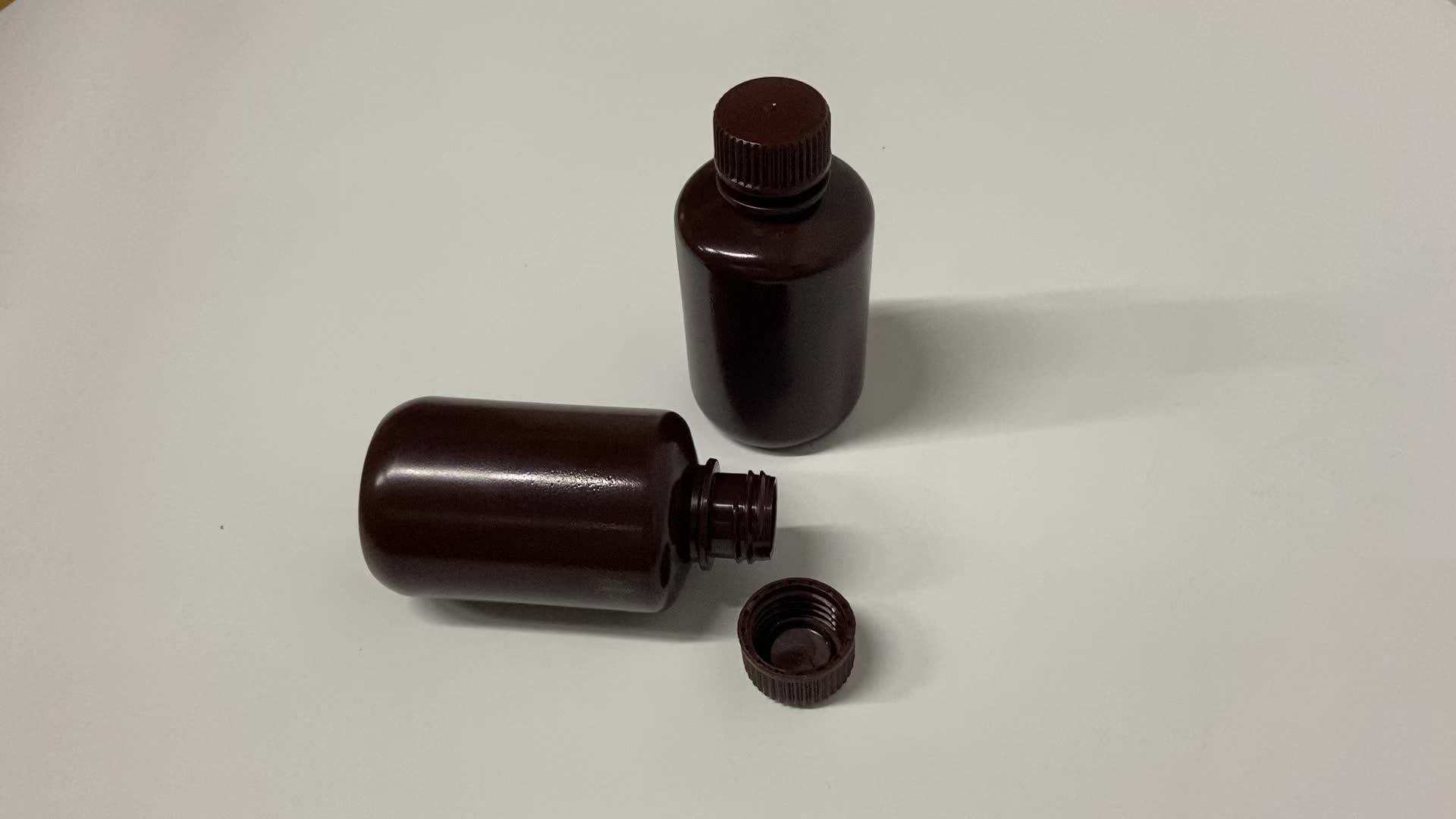 125ml Laboratory Use Brown Color Light Avoid Plastic Chemistry Reagent ...